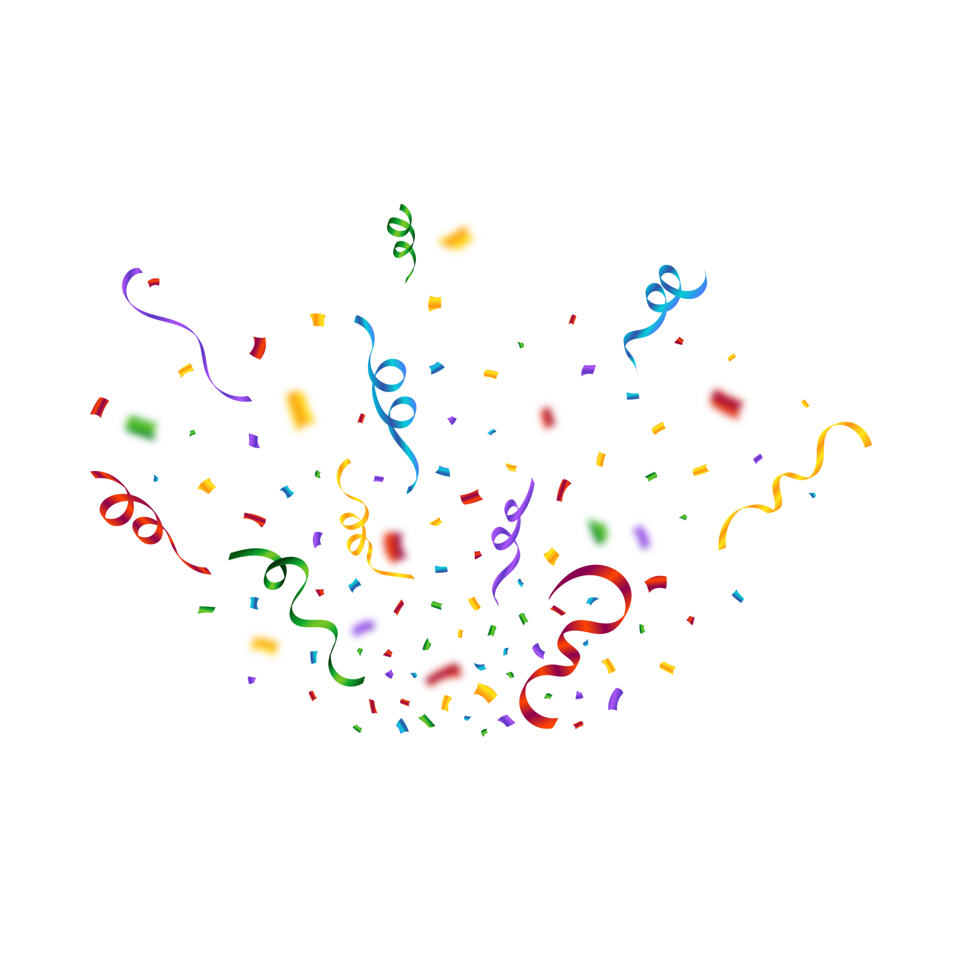 Colorful confetti isolated on transparent background. Confetti PNG illustration for festival ...