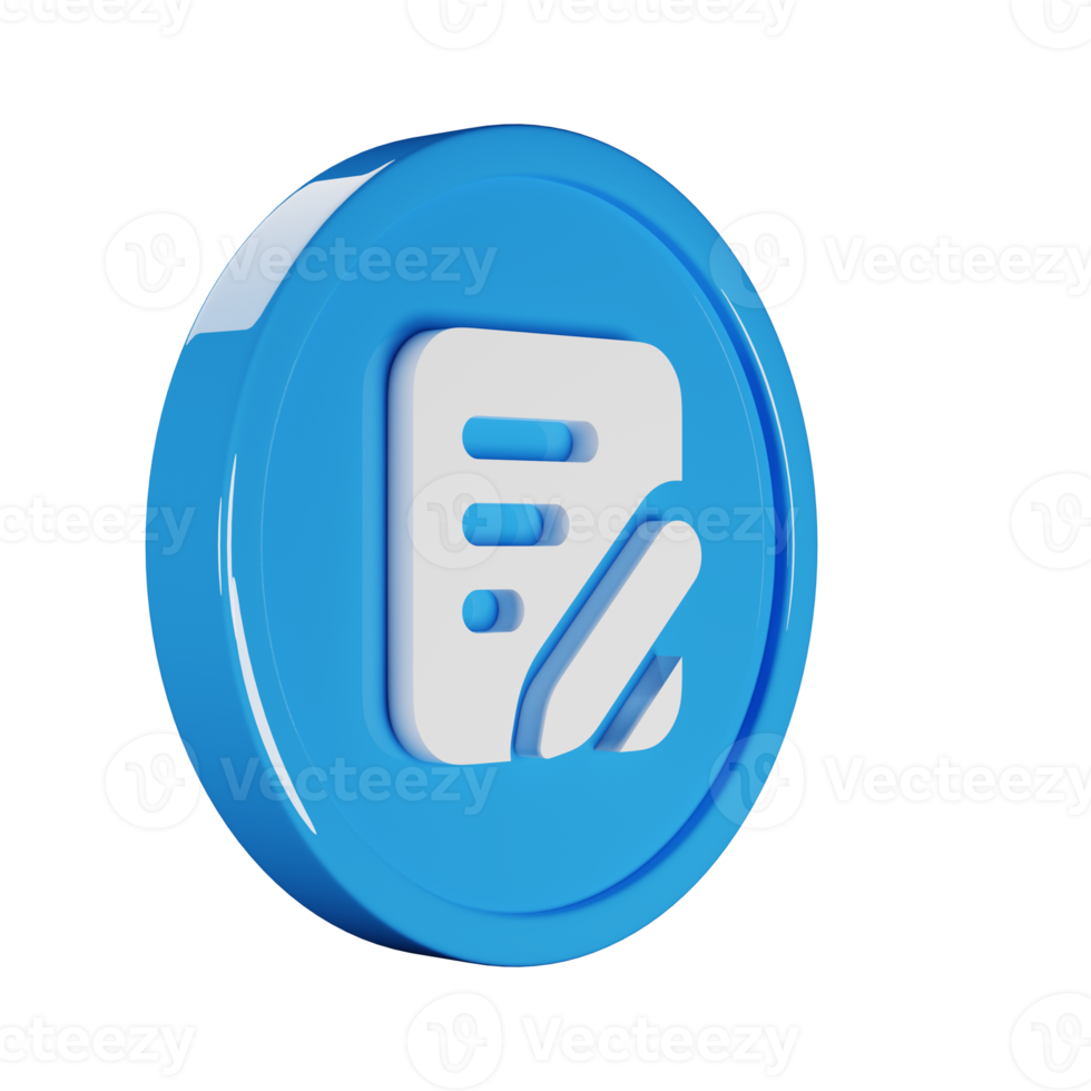 Memo Pencil Business Icon 3d Render Illustration 22993938 Png