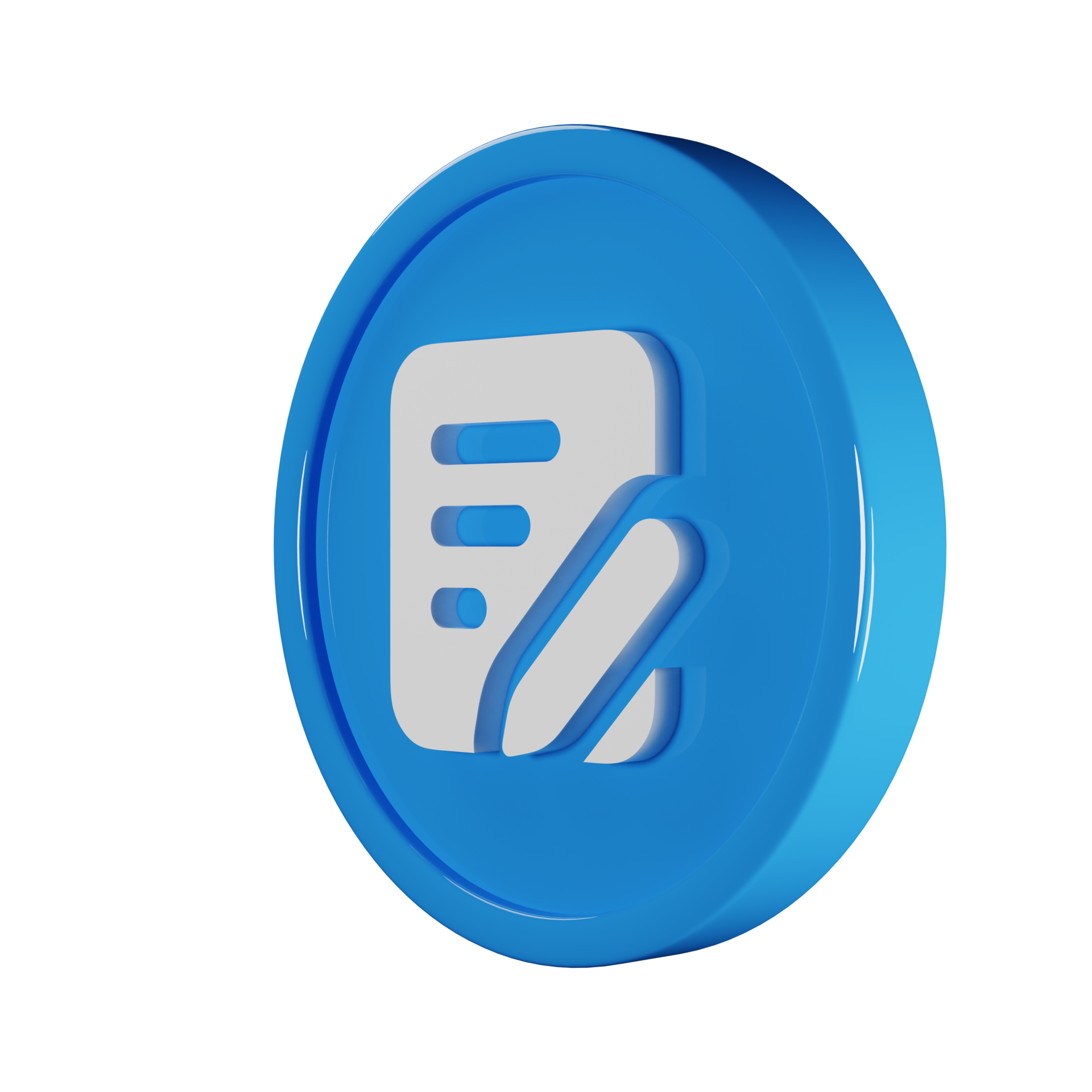 Memo Pencil Business Icon 3d Render Illustration 22993939 Png