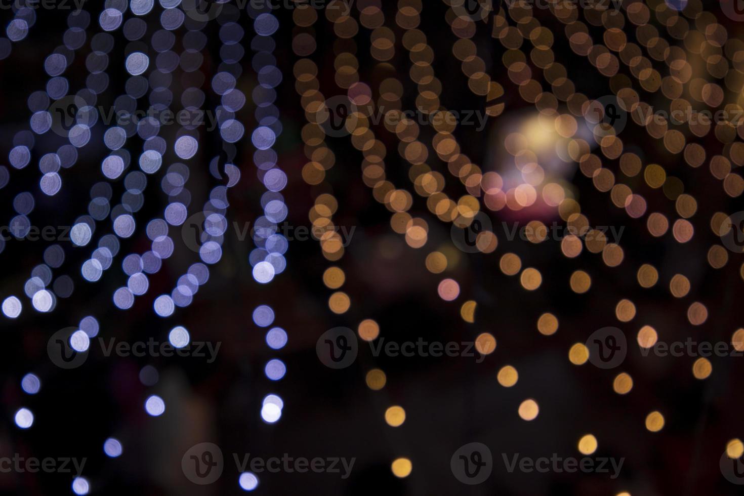 Colorful Defocus Abstract bokeh light effects on the street night black background texture ...