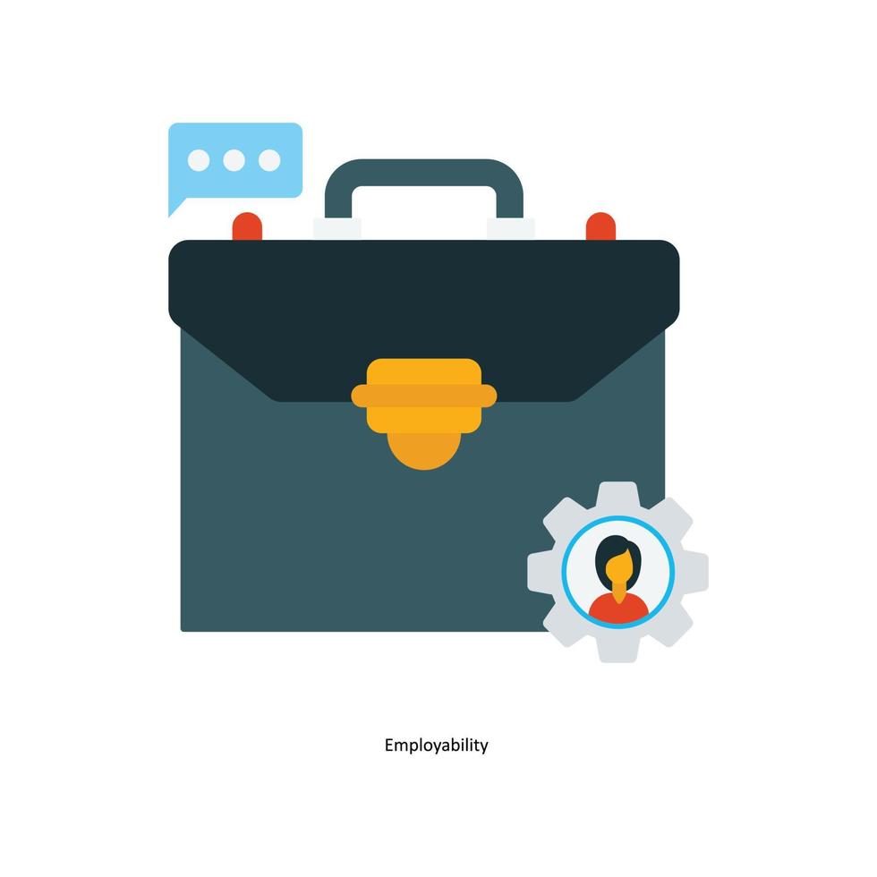 Employability Vector Flat Icons. Simple stock illustration stock ...