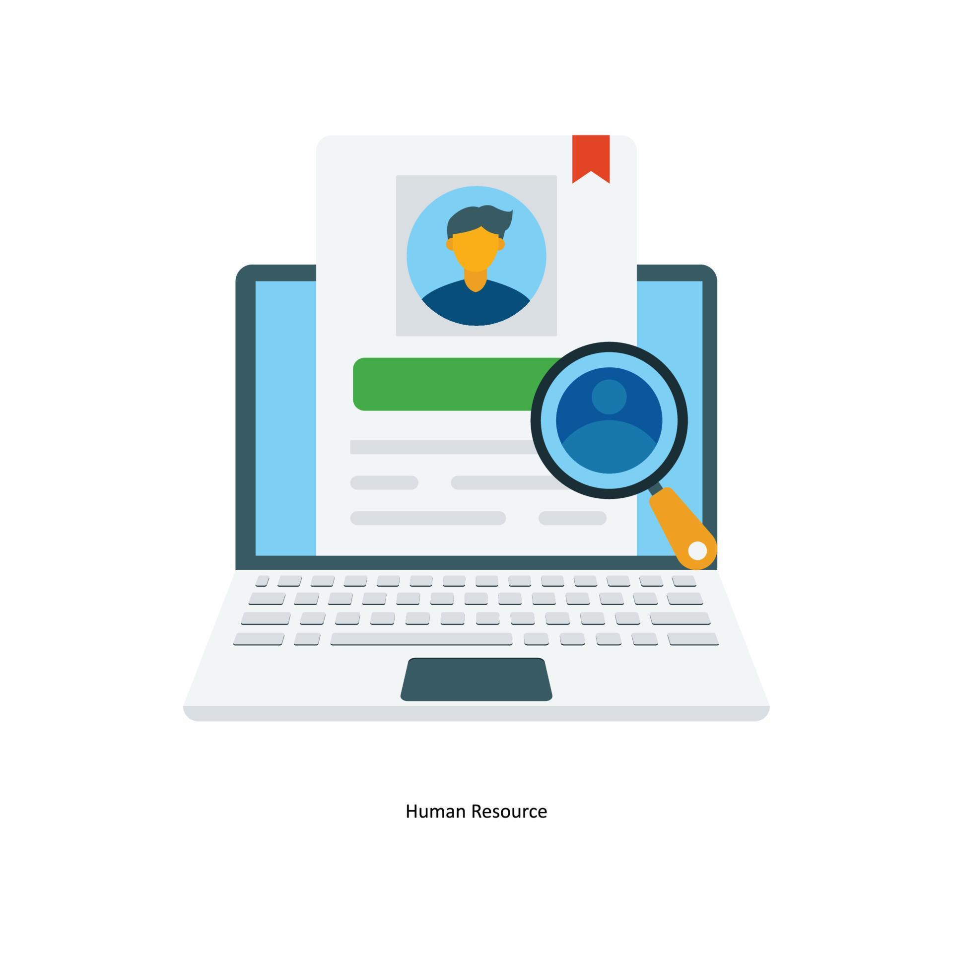 Human Resource Vector Flat Icons. Simple stock illustration stock ...