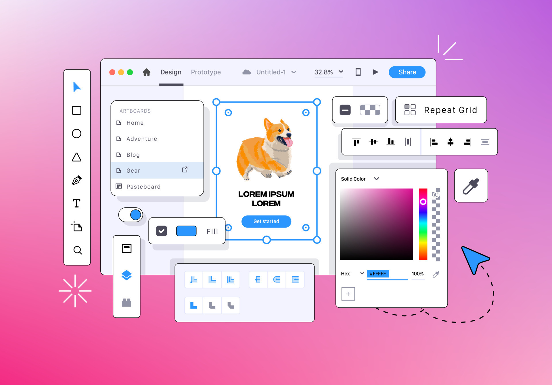 Program For Web Designers Application For Creating A Mobile Interface Vector Design Tool For