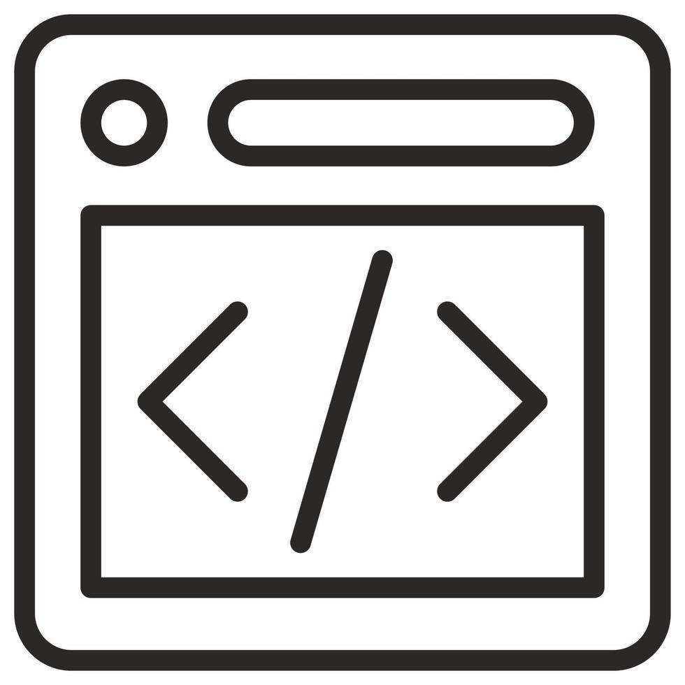 Outline icon for html programming. 22997696 Vector Art at Vecteezy