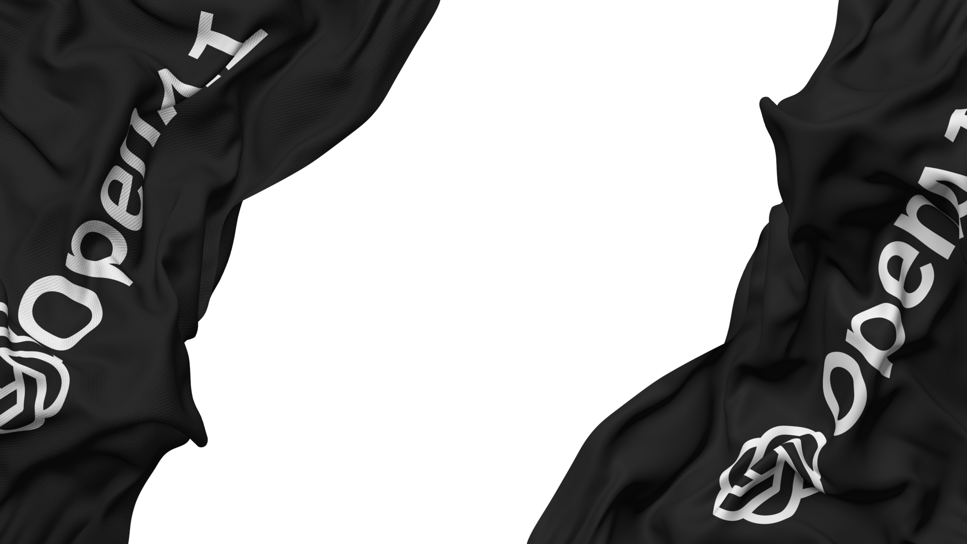 ChatGPT OpenAI Flag Cloth Wave Banner in the Corner with Bump and Plain Texture, Isolated, 3D ...