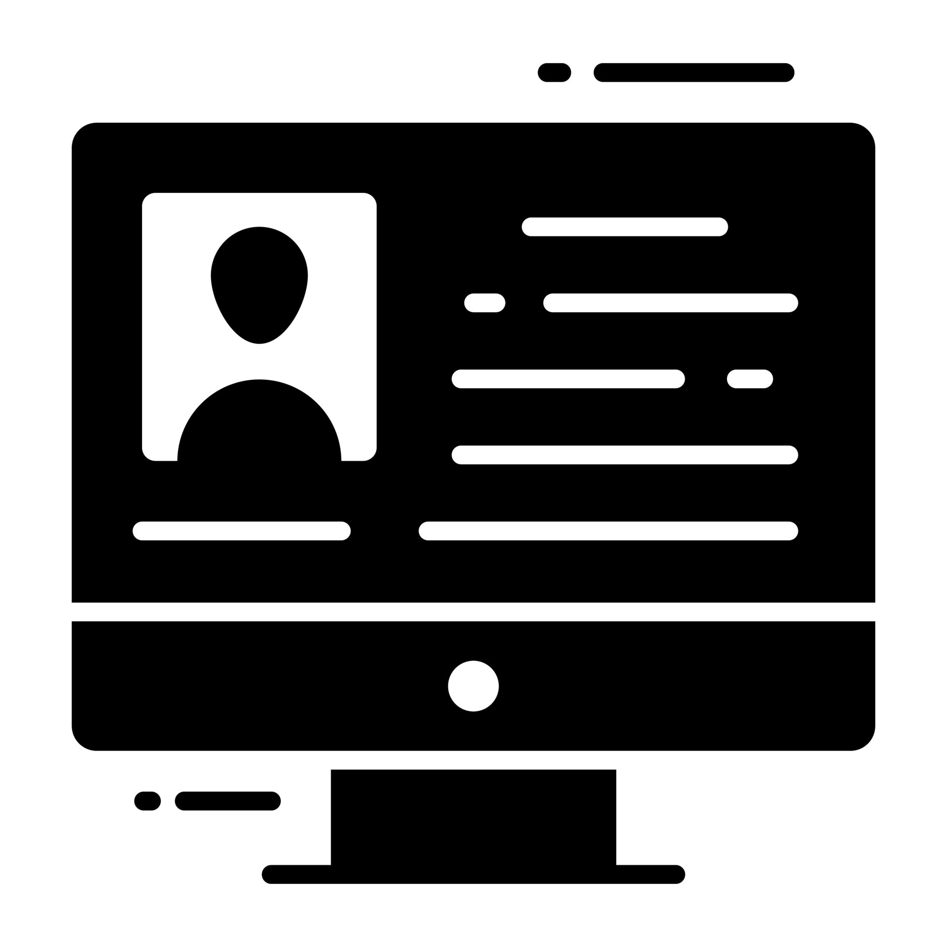 Monitor having user details showing concept of user profile 22998343 ...