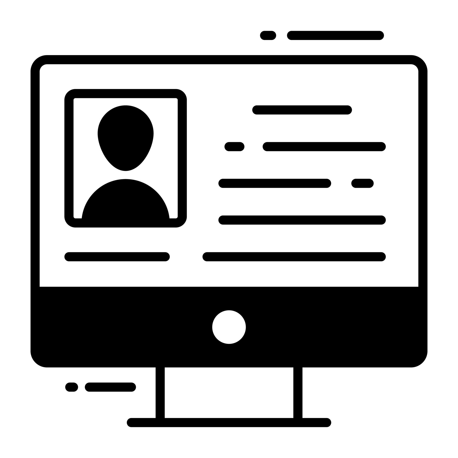 Monitor having user details showing concept of user profile 23002665 ...