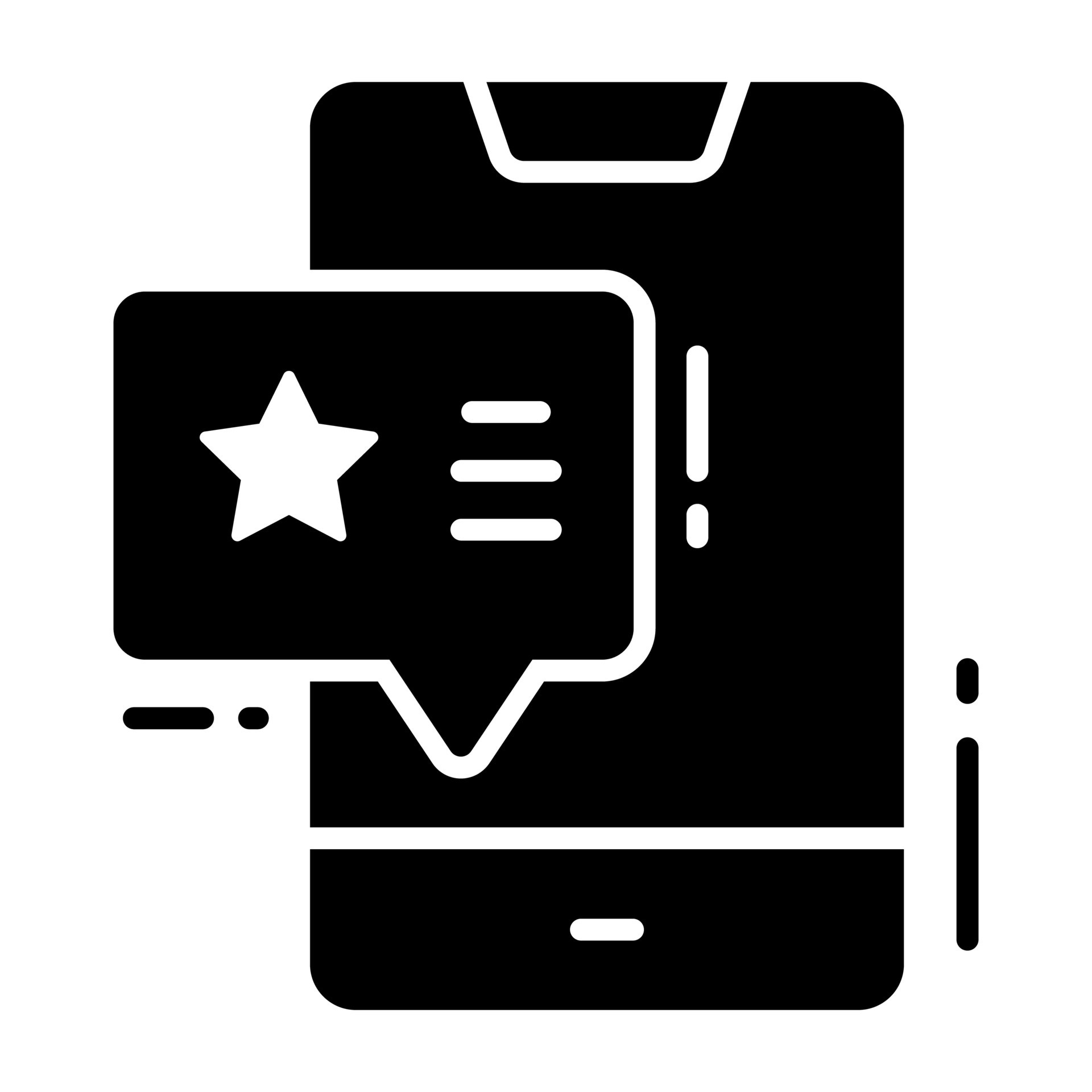 Star Inside Chat Bubble With Mobile Denoting Mobile App Rating Vector 23002726 Vector Art At