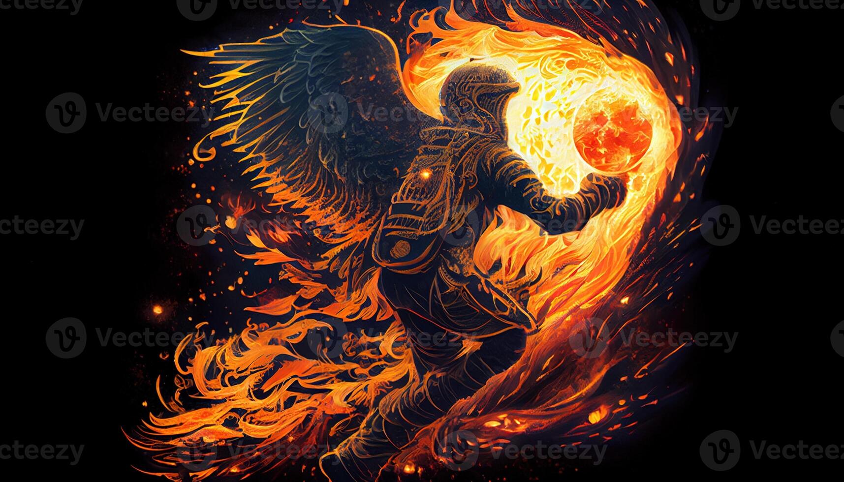 cosmic phoenix, digital art illustration, Generative AI 23005365 Stock ... cosmic phoenix, digital art illustration, Generative AI 23005365 Stock ...