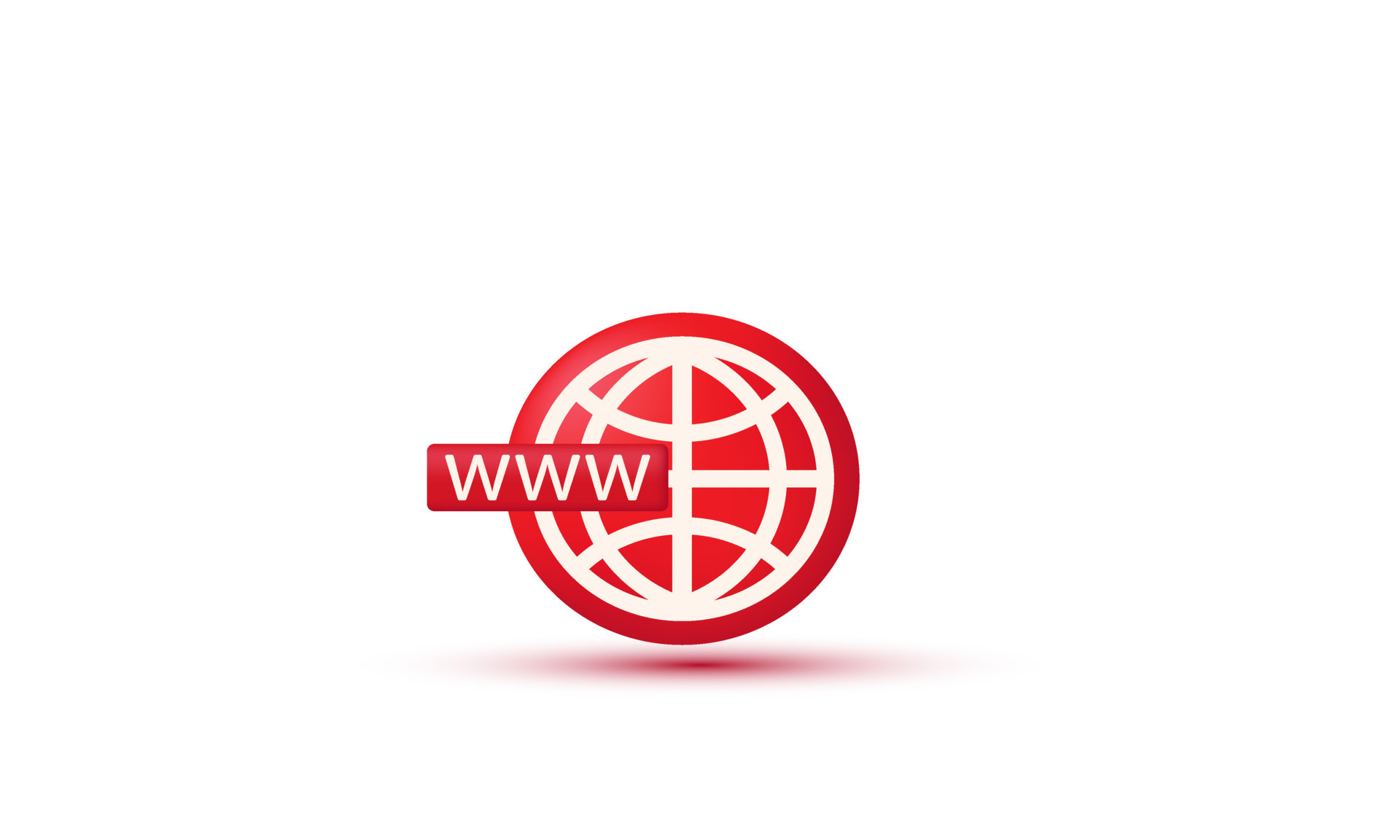 3d realistic cartoon vector globe hyperlink search www sign icon trendy modern style object ...