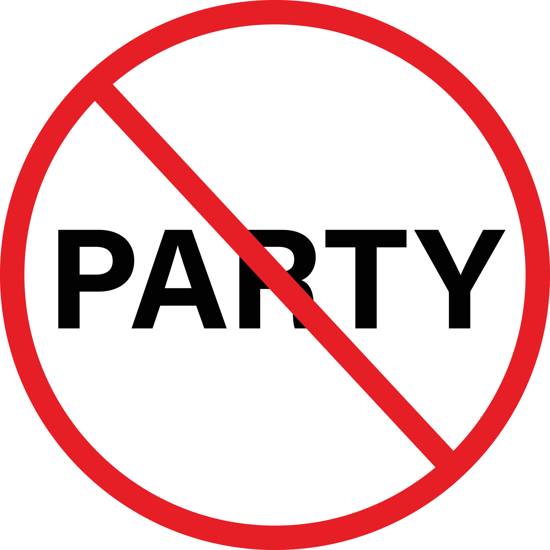 forbidden symbol no party. no party sign. flat style. 23007111 Vector Art at Vecteezy