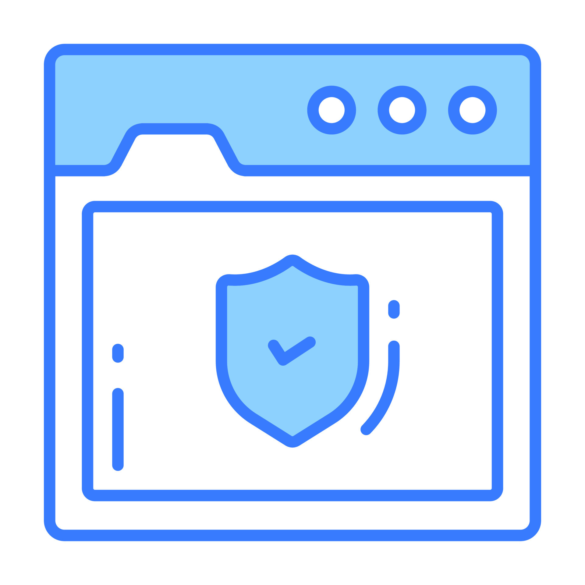 Webpage with protection shield, icon of website security in trendy style 23012095 Vector Art at ...