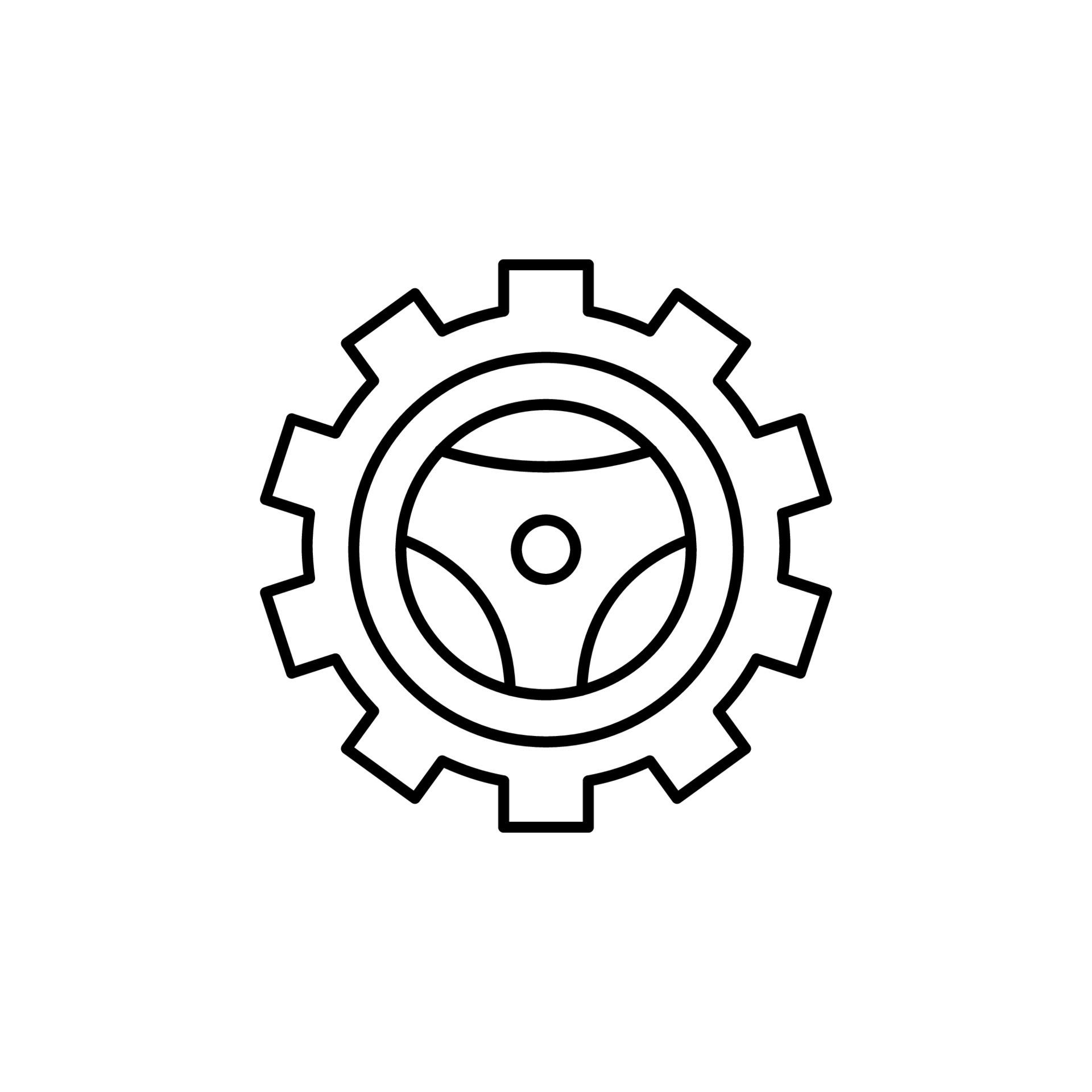 Gear, steering wheel vector icon illustration 23013997 Vector Art at ...