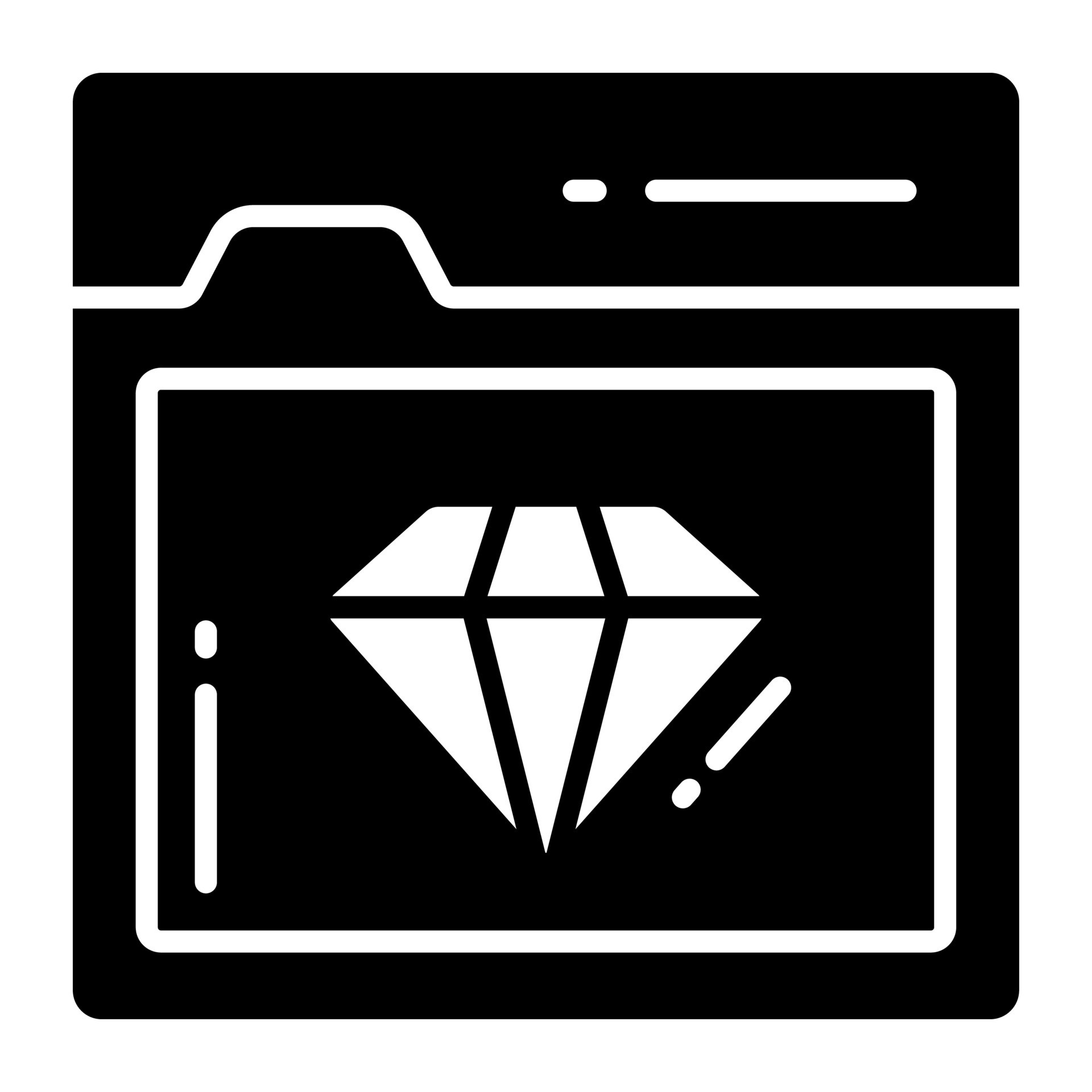 Diamond inside webpage, icon design of website performance 23014194 ...