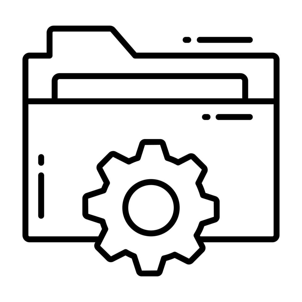 Gear With Folder Icon Of Folder Setting In Modern Style 23014213 Vector Art At Vecteezy