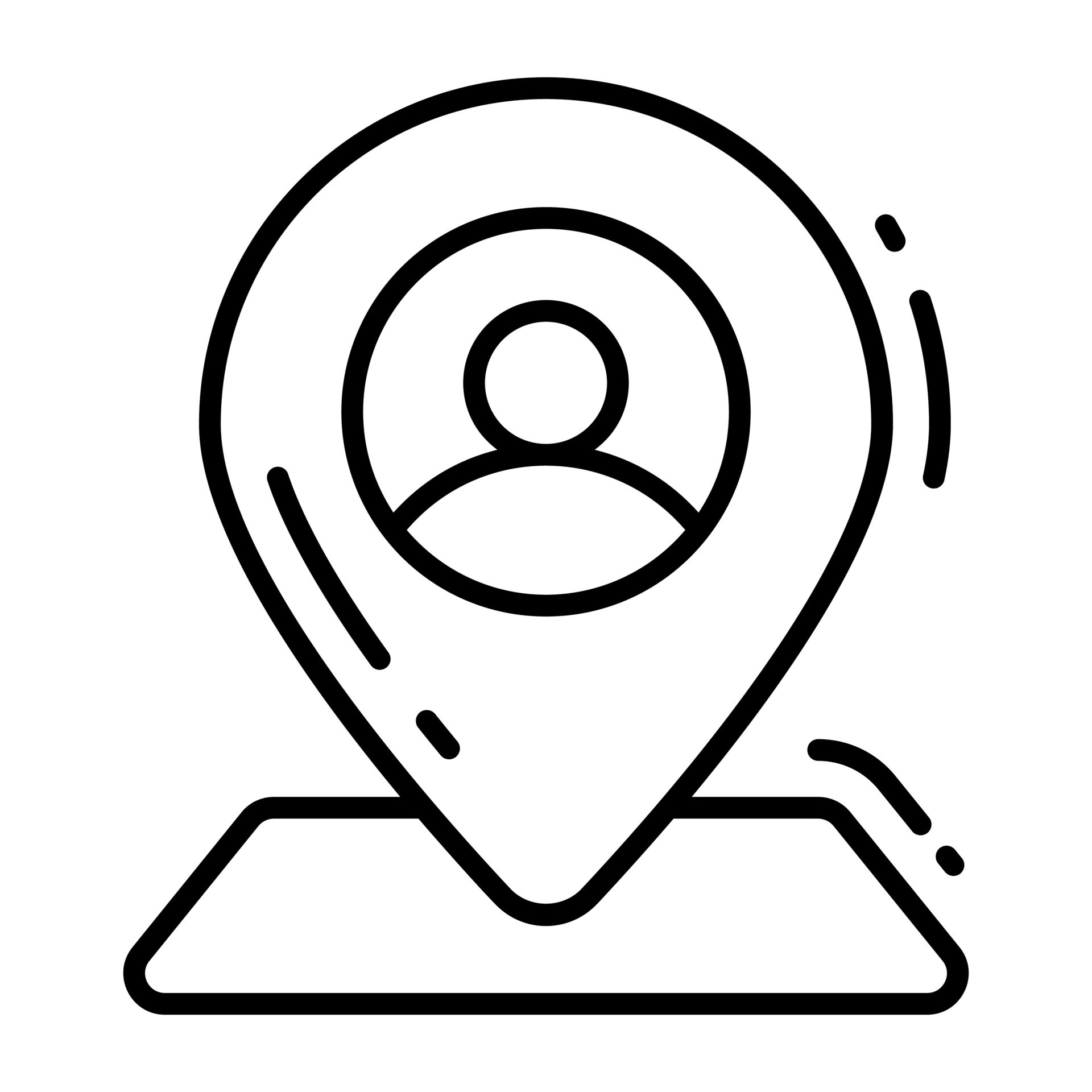 User inside map pointer denoting concept of user location vector ... User inside map pointer denoting concept of user location vector ...