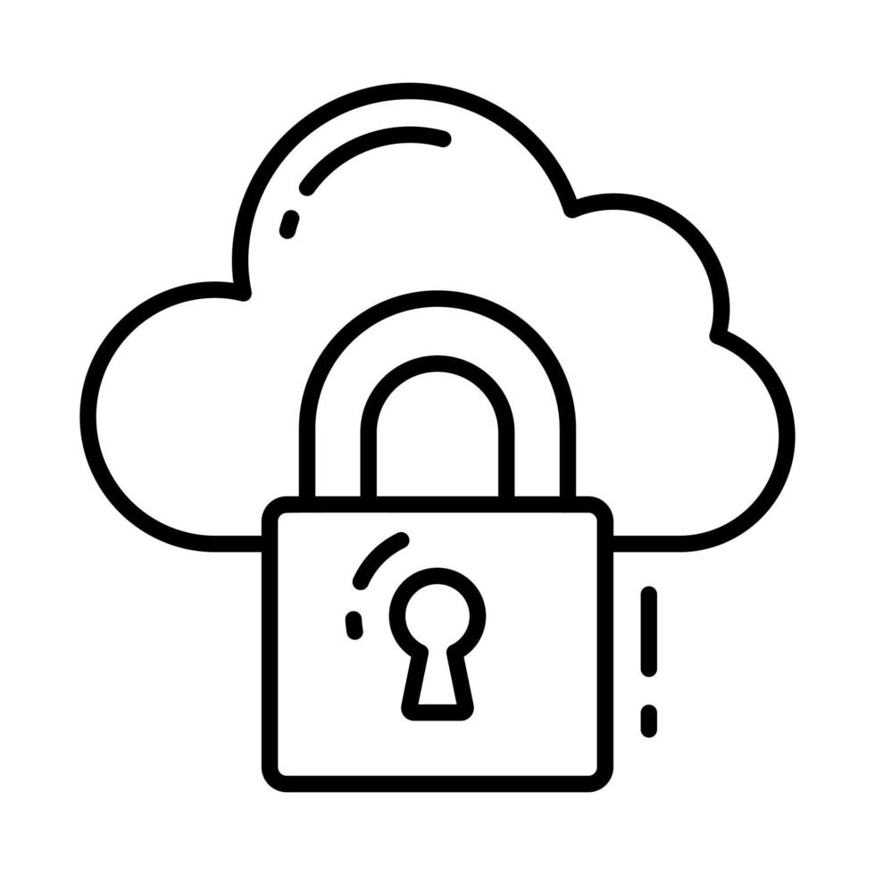 Padlock With Cloud Showing Concept Of Cloud Security Vector 23014316 Vector Art At Vecteezy