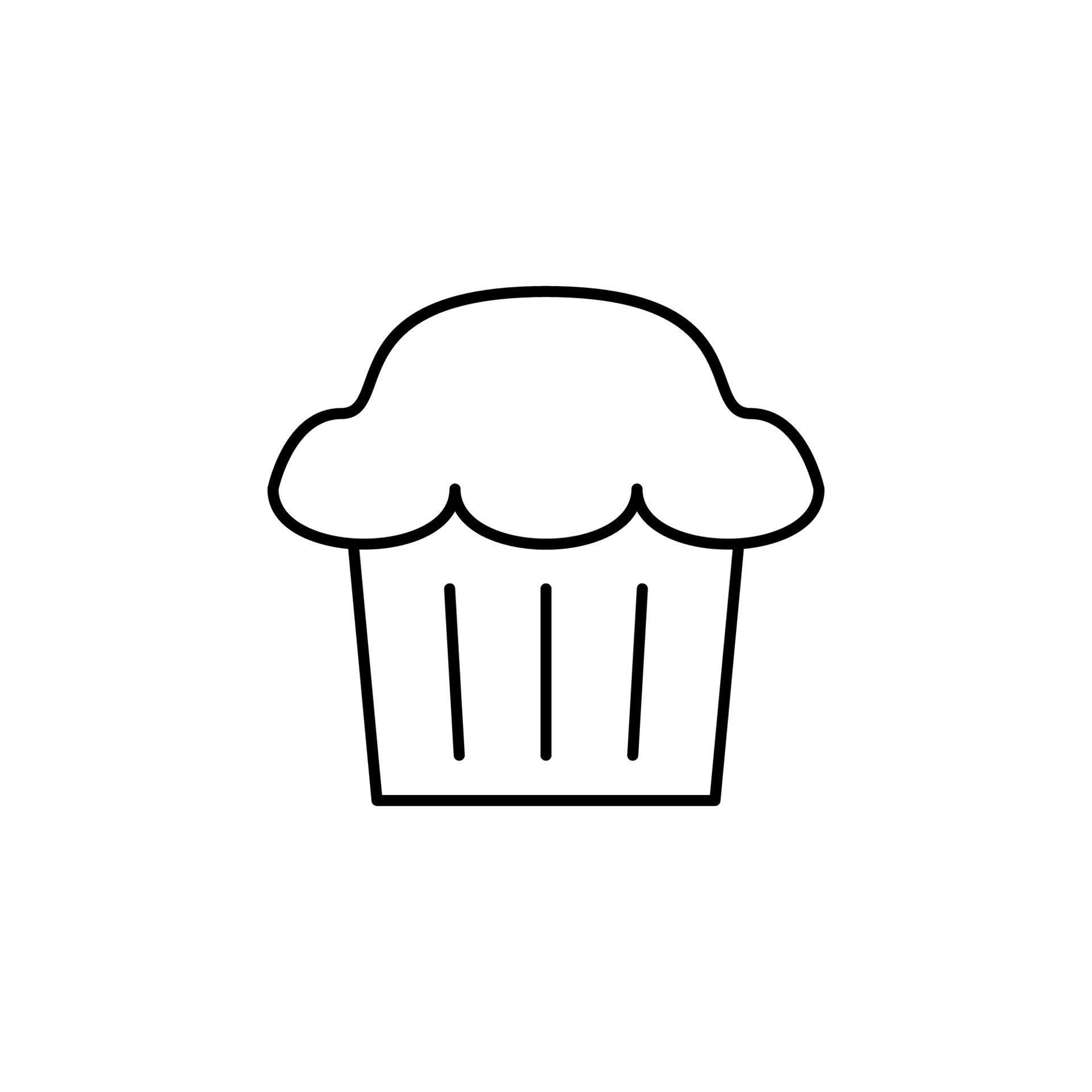 Cup Cake Vector Icon Illustration 23014989 Vector Art At Vecteezy