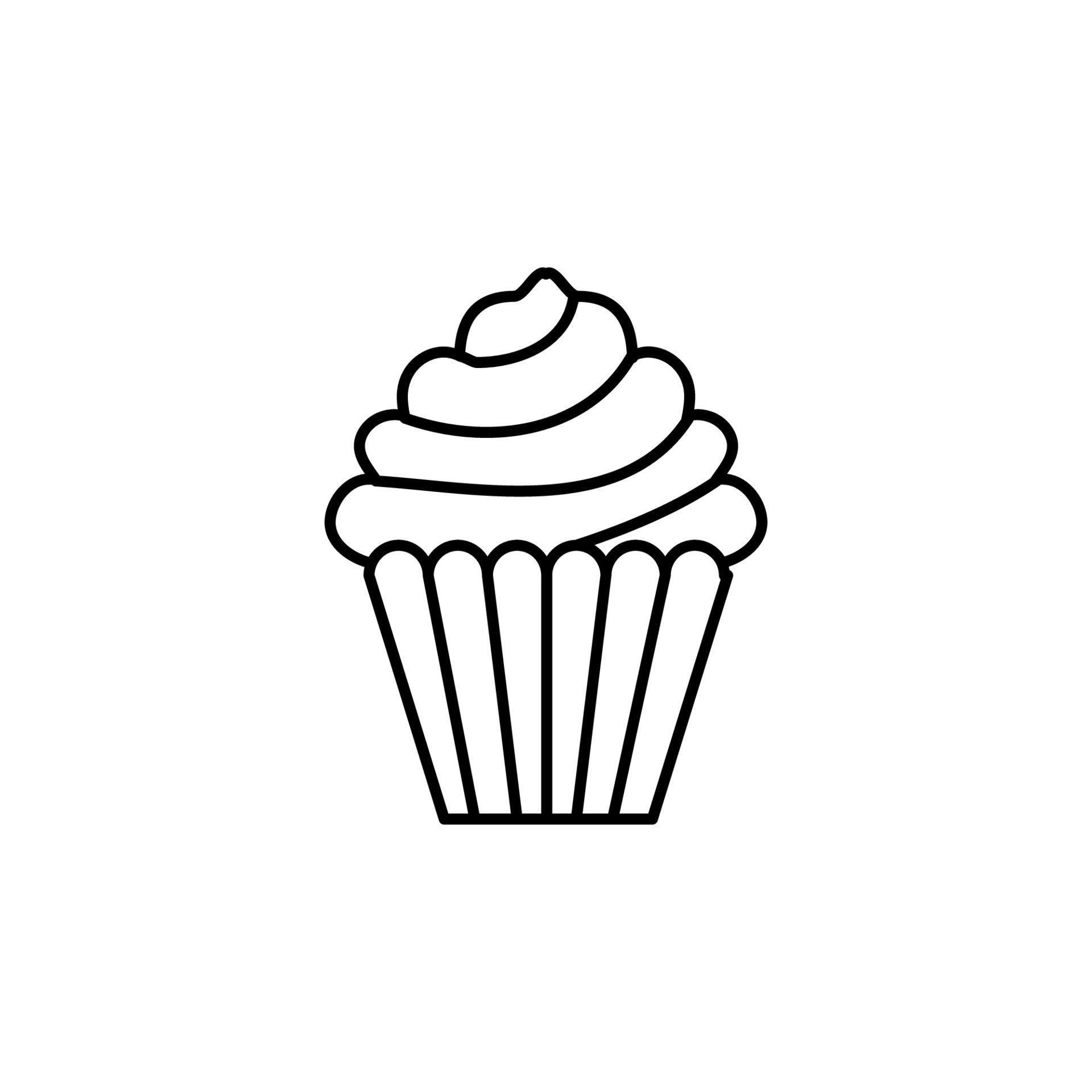 Cup Cake Vector Icon Illustration 23015241 Vector Art At Vecteezy