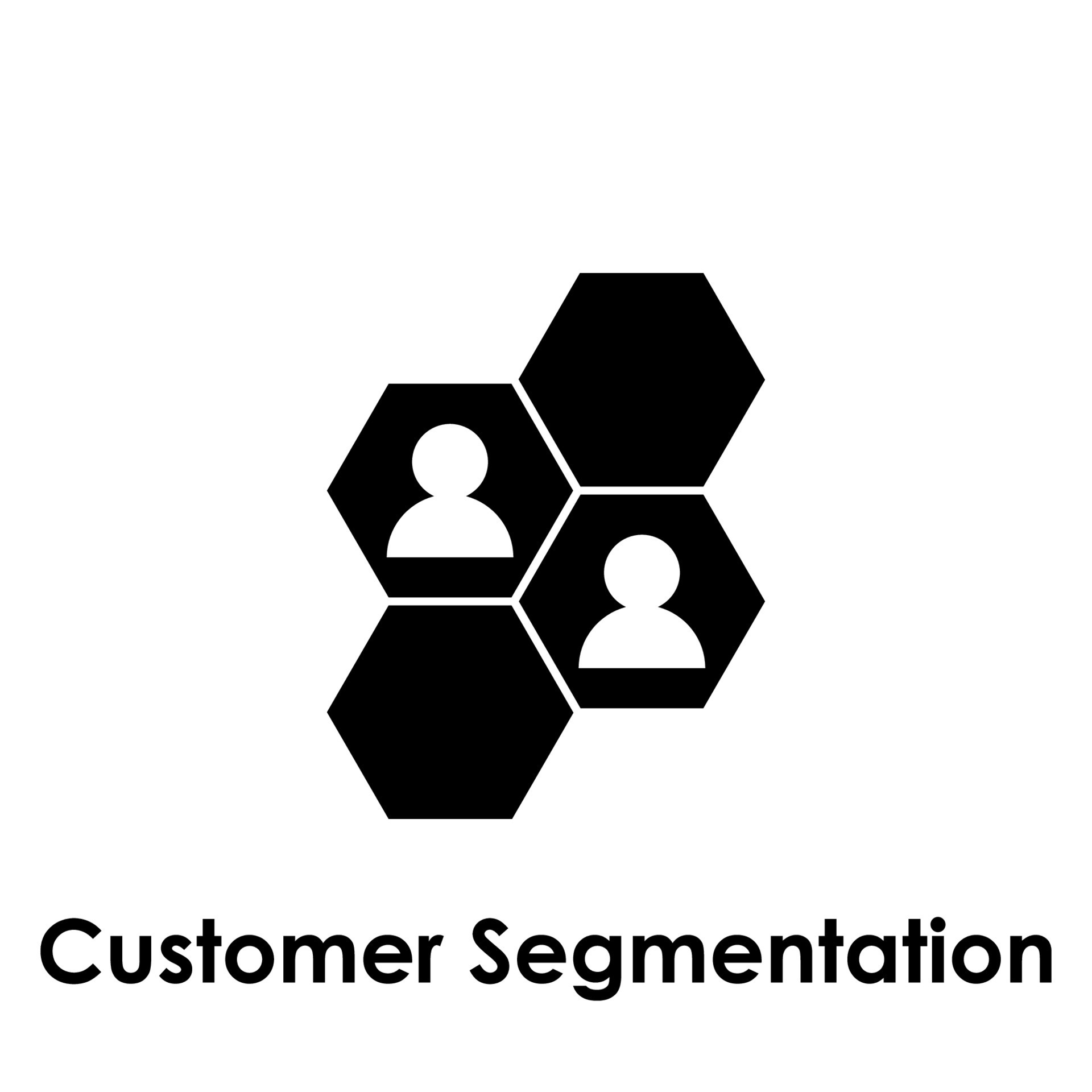 Honeycomb Businessmen Customer Segmentation Vector Icon Illustration