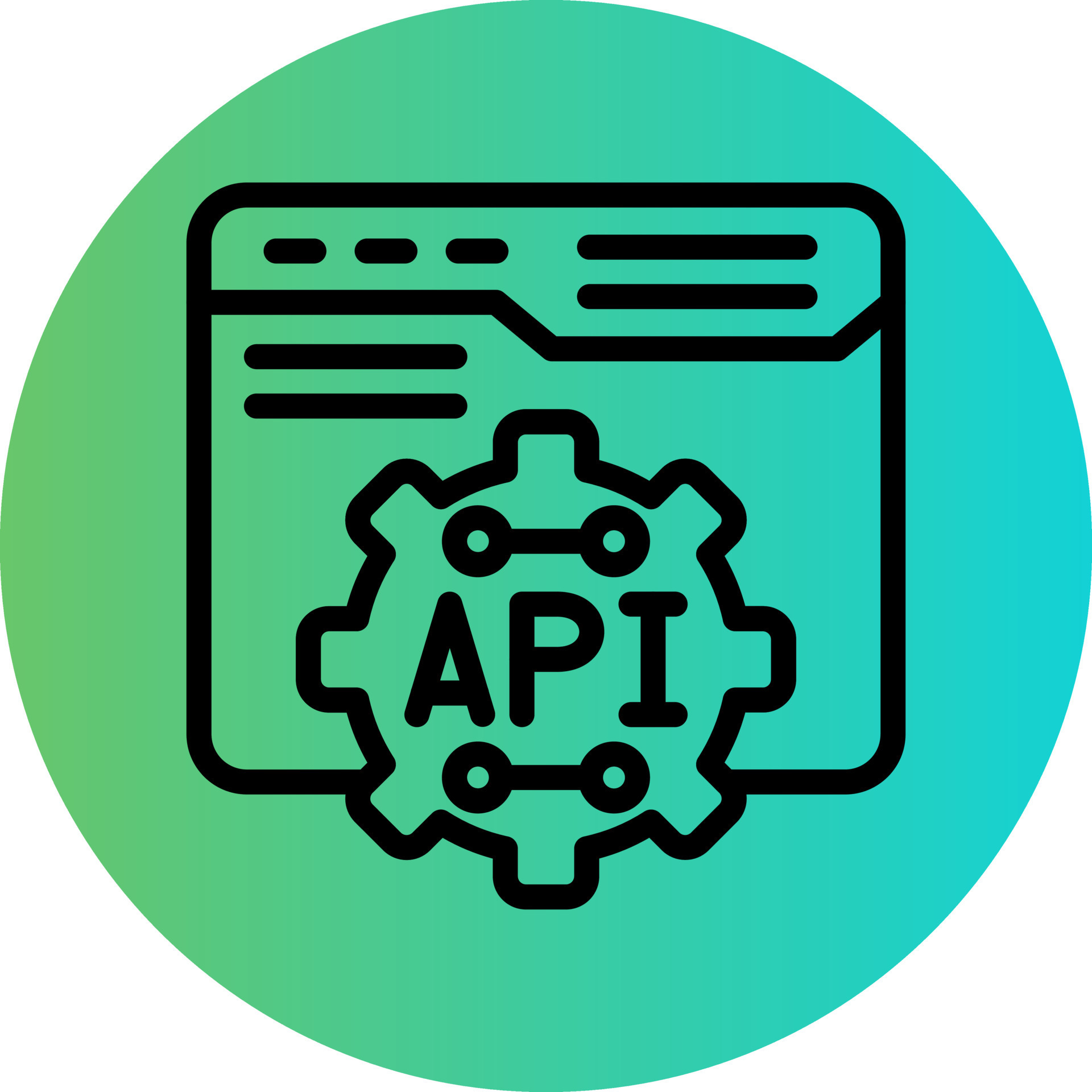 Api Vector Icon Style 23017648 Vector Art At Vecteezy