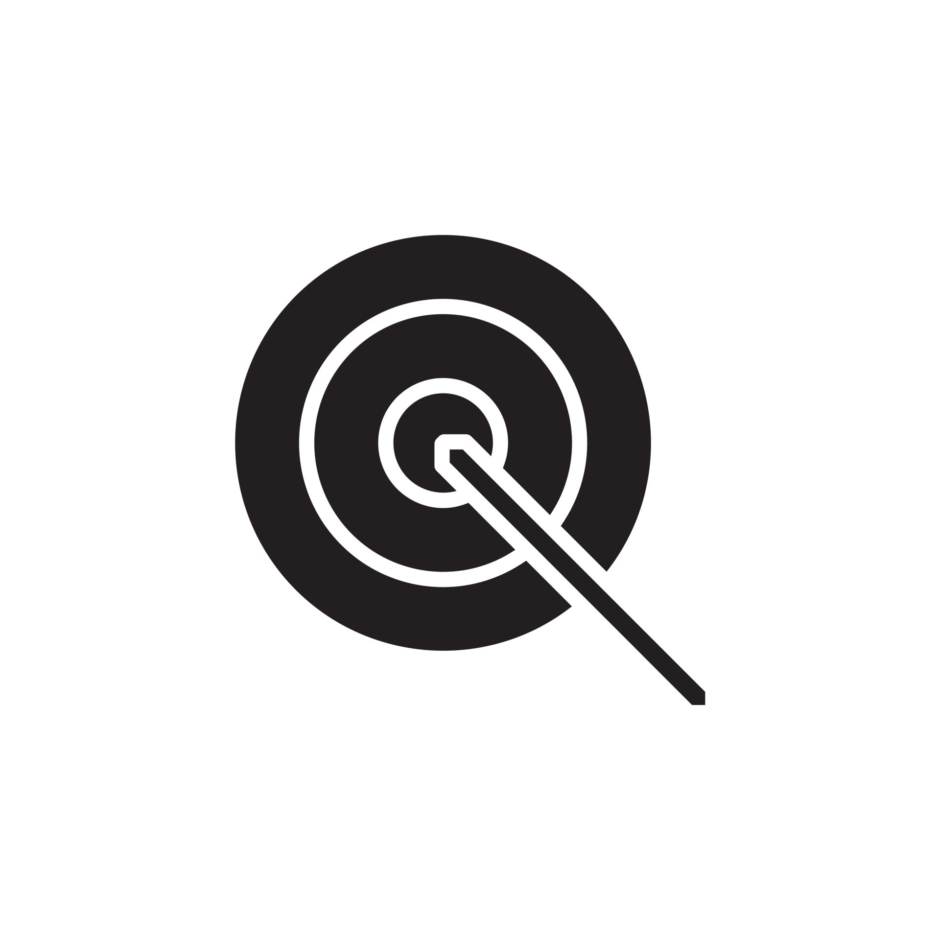 target icon vector for website, UI Essential, symbol, presentation ...