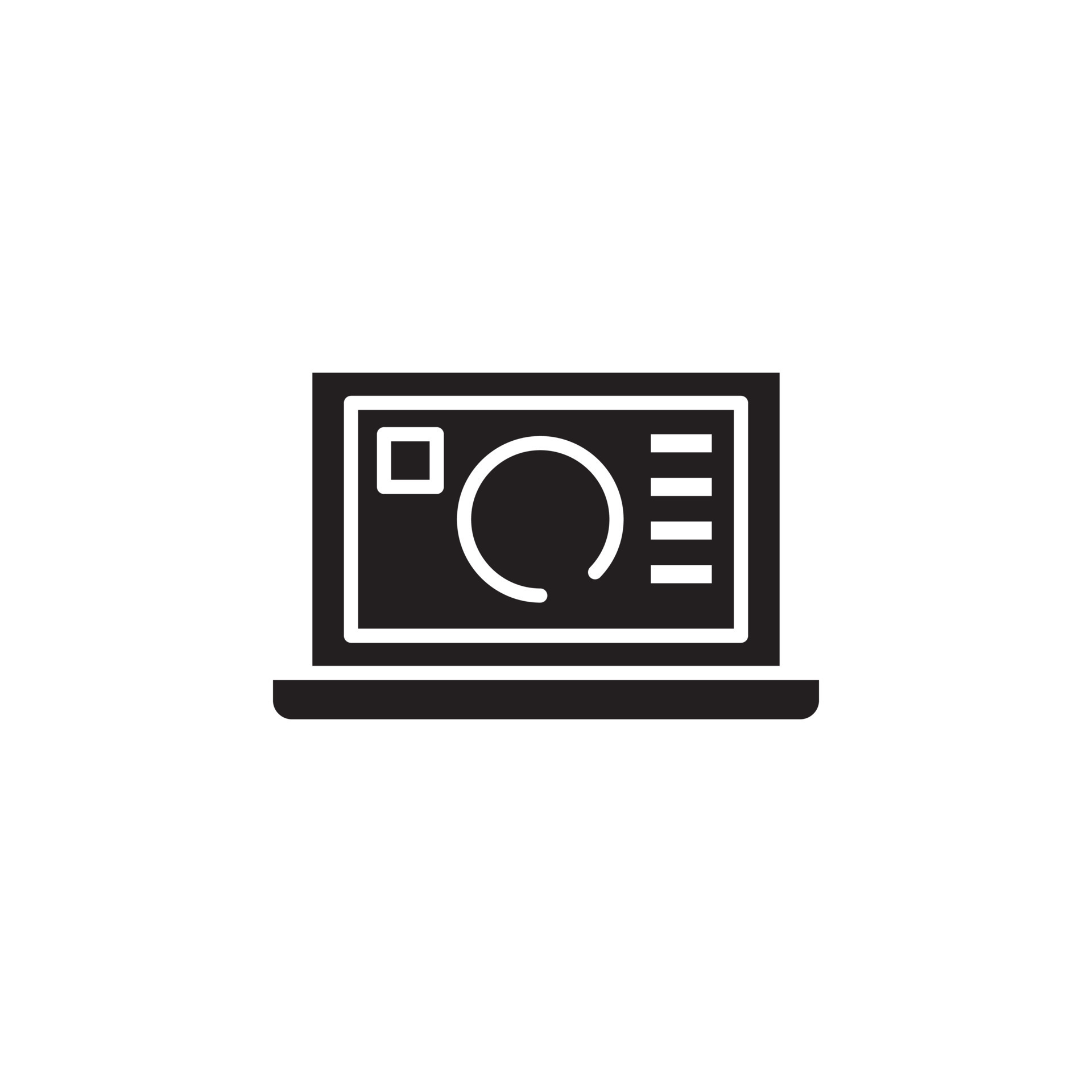 computer data icon vector for website, UI Essential, symbol ...