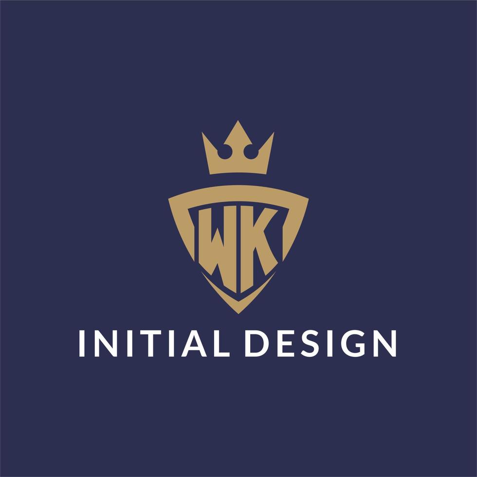 WK logo with shield and crown, monogram initial logo style 23019174 ... WK logo with shield and crown, monogram initial logo style 23019174 ...