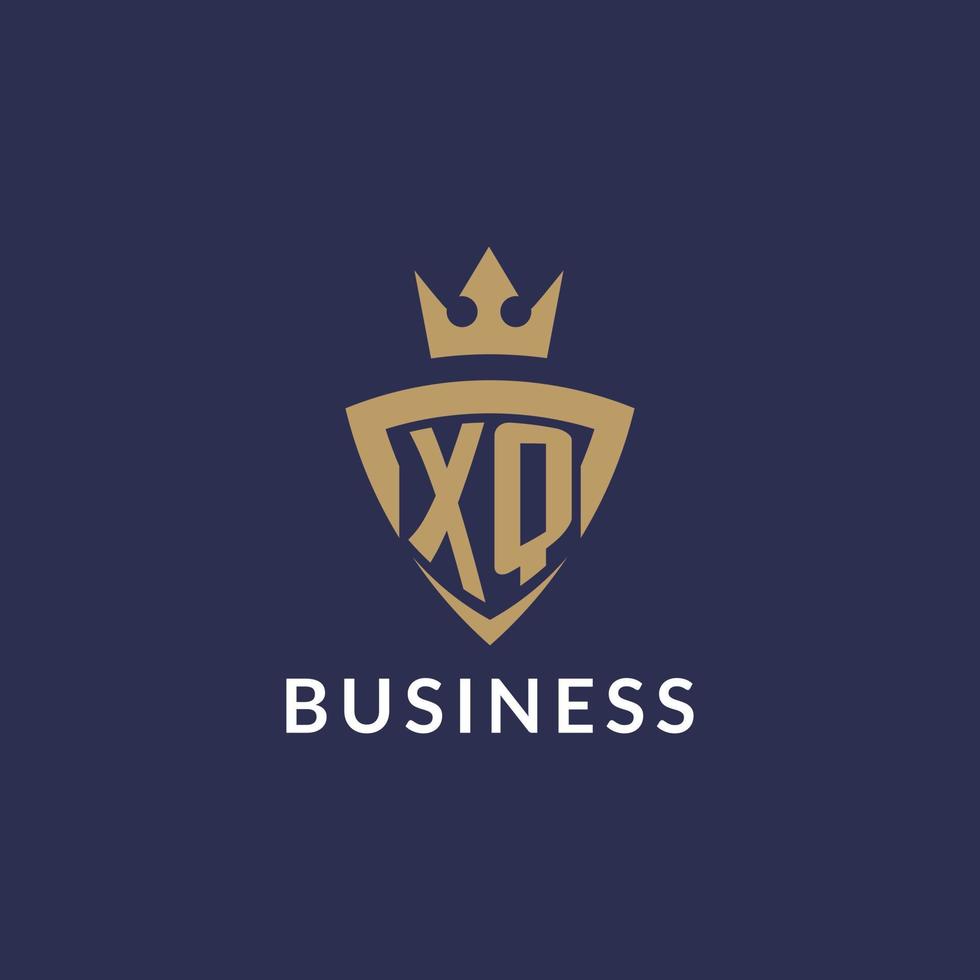 XQ logo with shield and crown, monogram initial logo style 23019376 Vector Art at Vecteezy