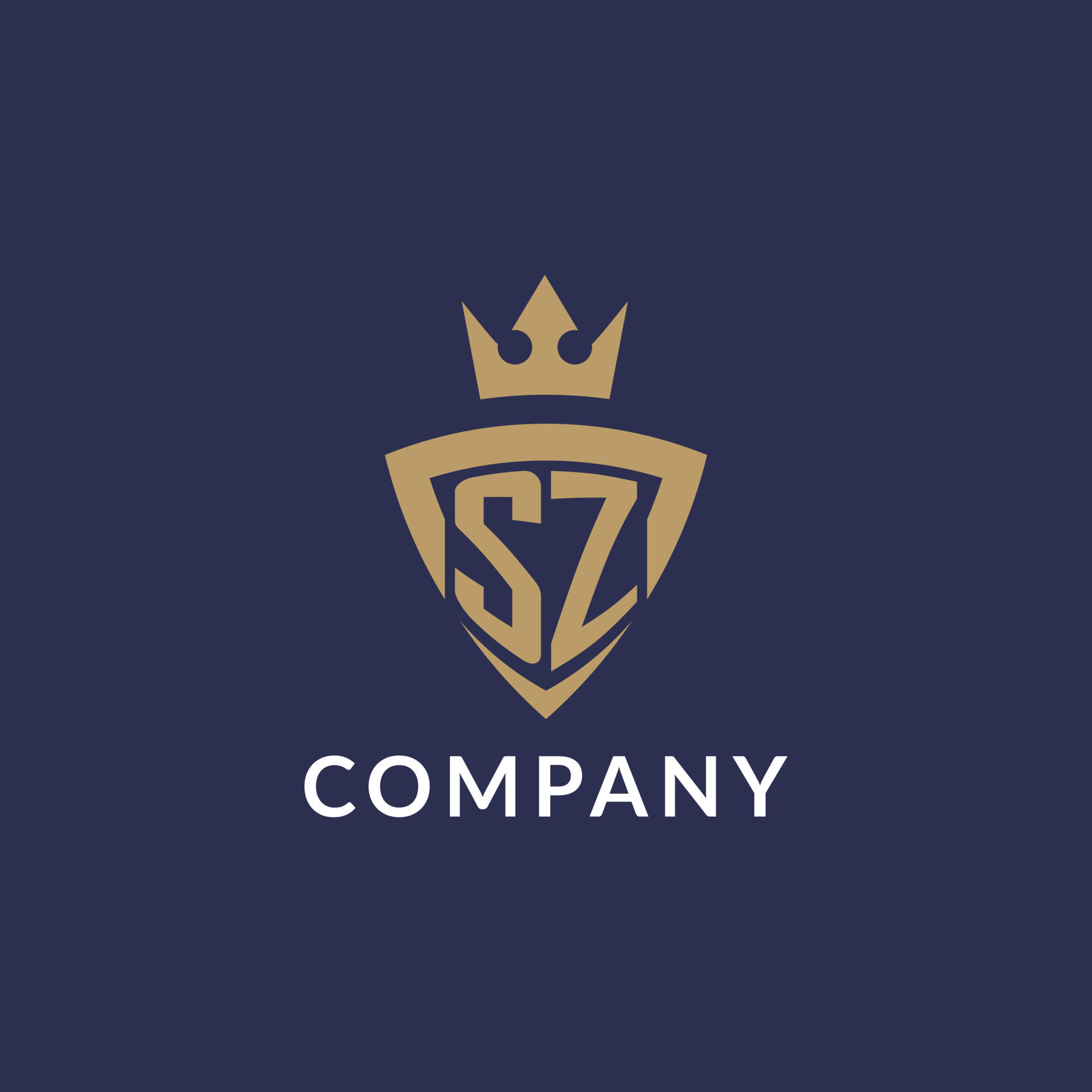 SZ logo with shield and crown, monogram initial logo style 23019567 ... SZ logo with shield and crown, monogram initial logo style 23019567 ...