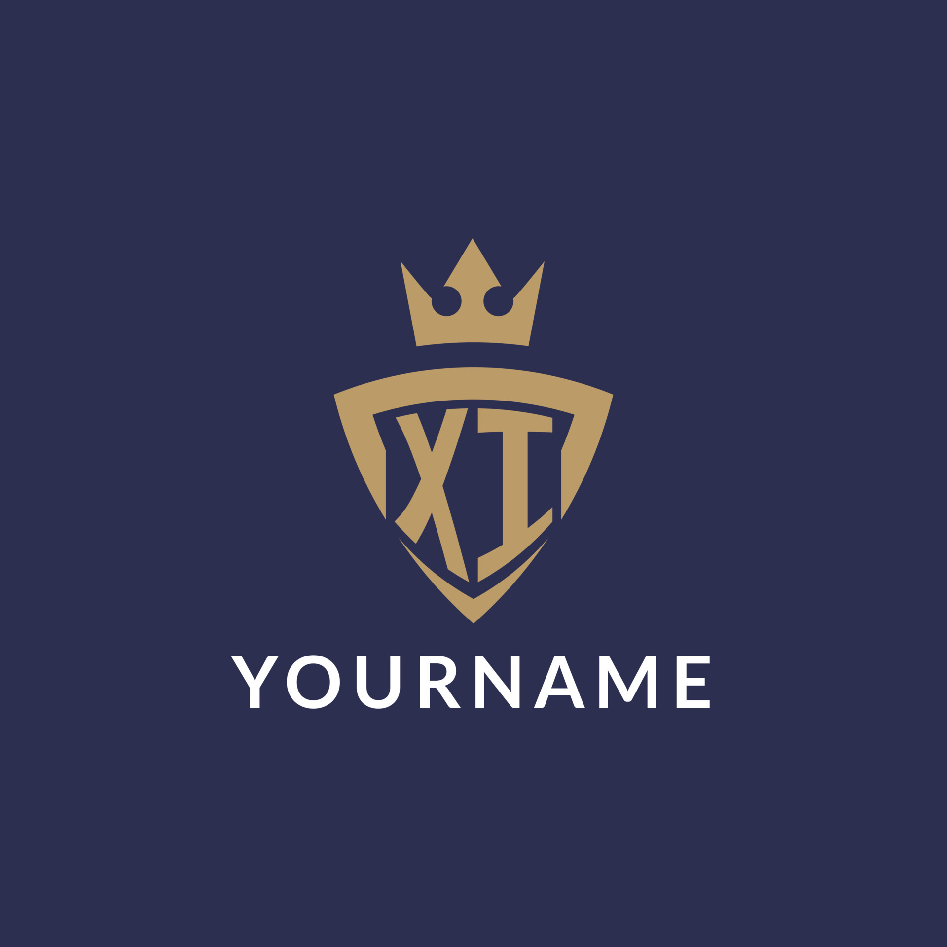 XI logo with shield and crown, monogram initial logo style 23019640 Vector Art at Vecteezy