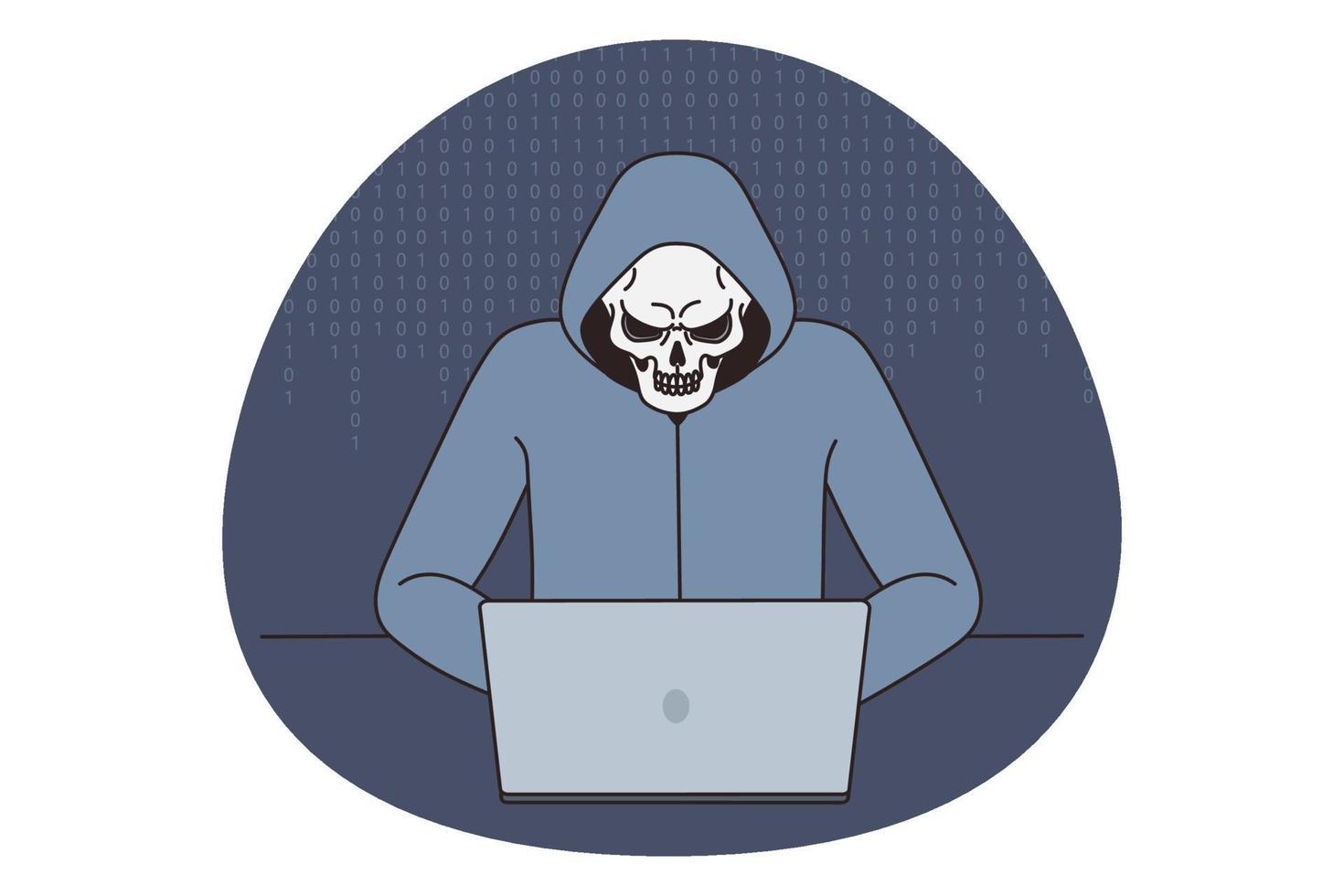 Anonymous hacker break in computer system 23019888 Vector Art at Vecteezy
