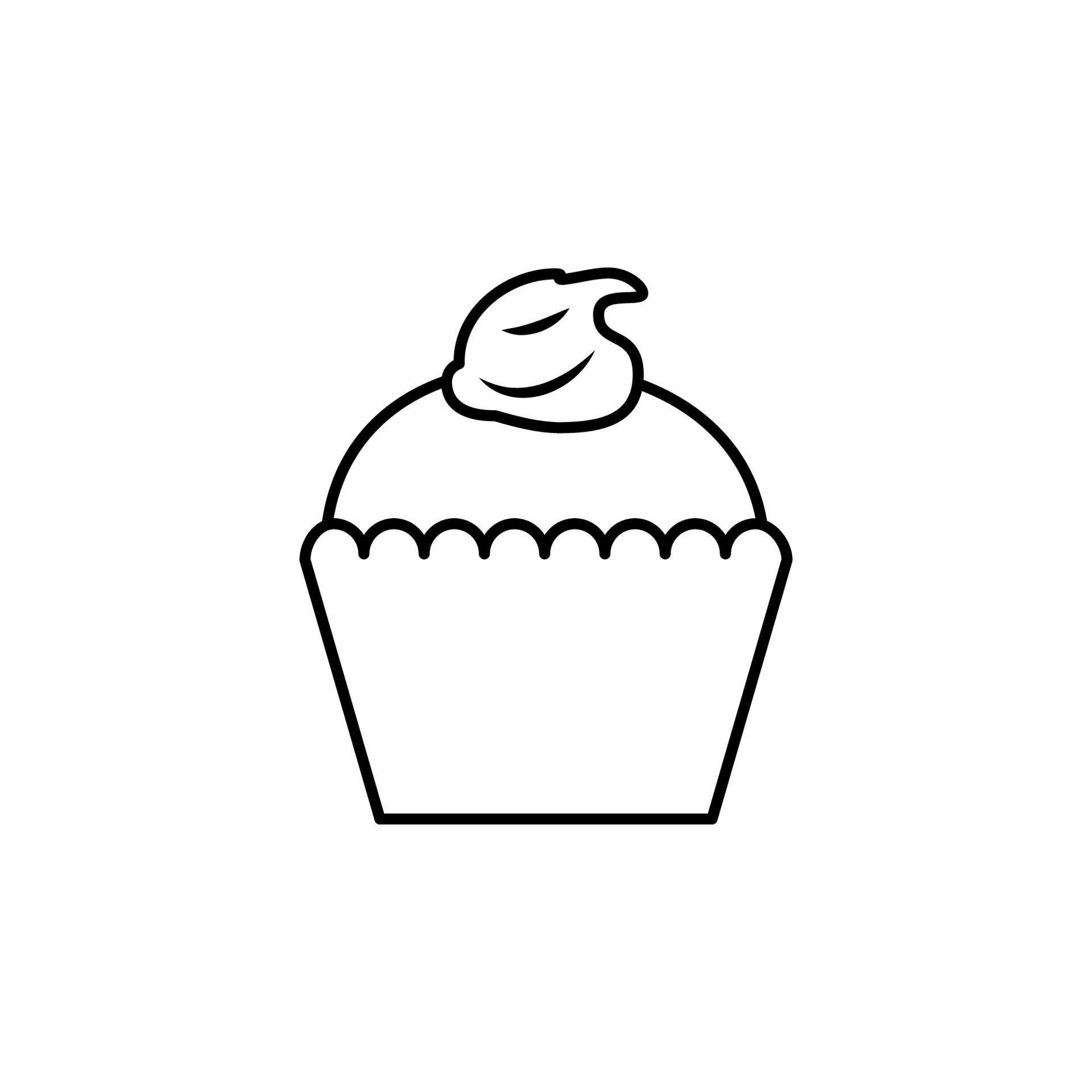 Cup Cake Vector Icon Illustration 23021012 Vector Art At Vecteezy