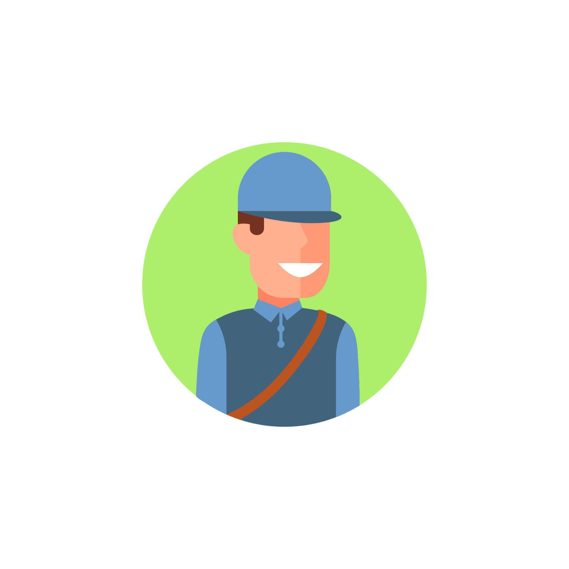 colored avatar of postman vector icon illustration 23021229 Vector Art ...