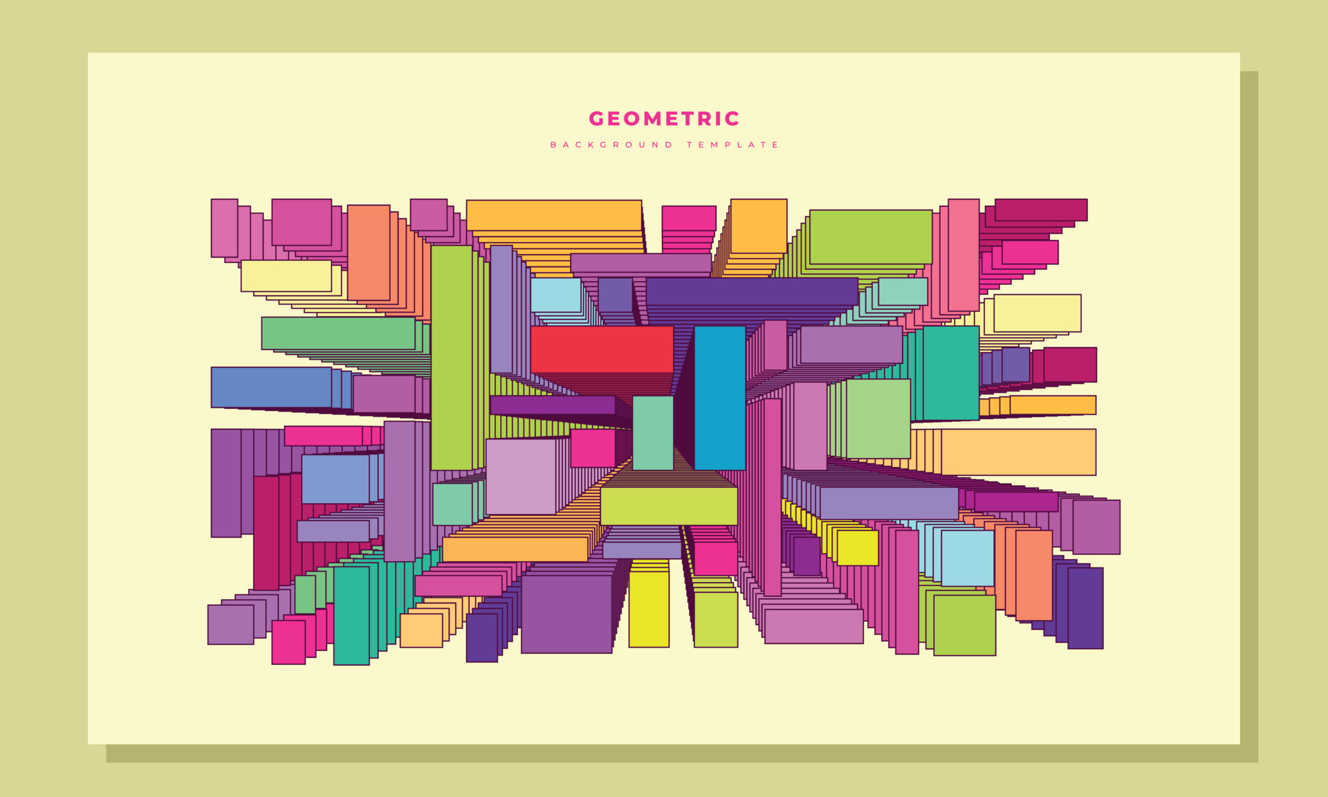 Abstract Colorful Background Template Copy Space Isometric Backdrop Design For Poster Banner