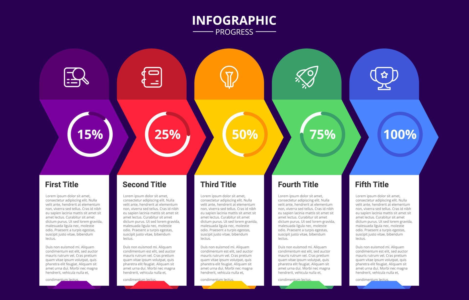 Infographic Progress Diagram Template 23025917 Vector Art at Vecteezy