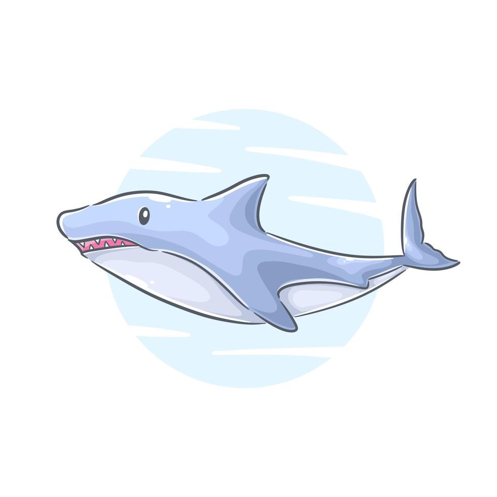 Hand Drawn Shark Cartoon Clipart 23026639 Vector Art At Vecteezy