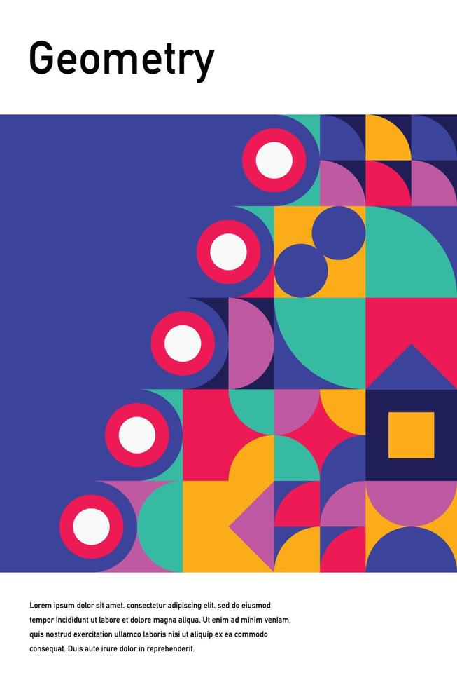 Geometric poster design element halftone graphic colorful shapes line ... Geometric poster design element halftone graphic colorful shapes line ...