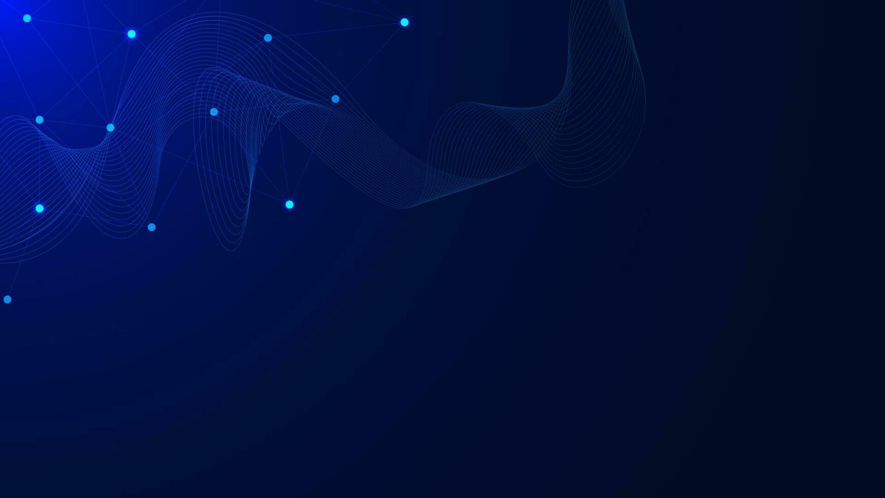 Abstract Plexus Background With Particles And Wave Flow For Global Network Connection And