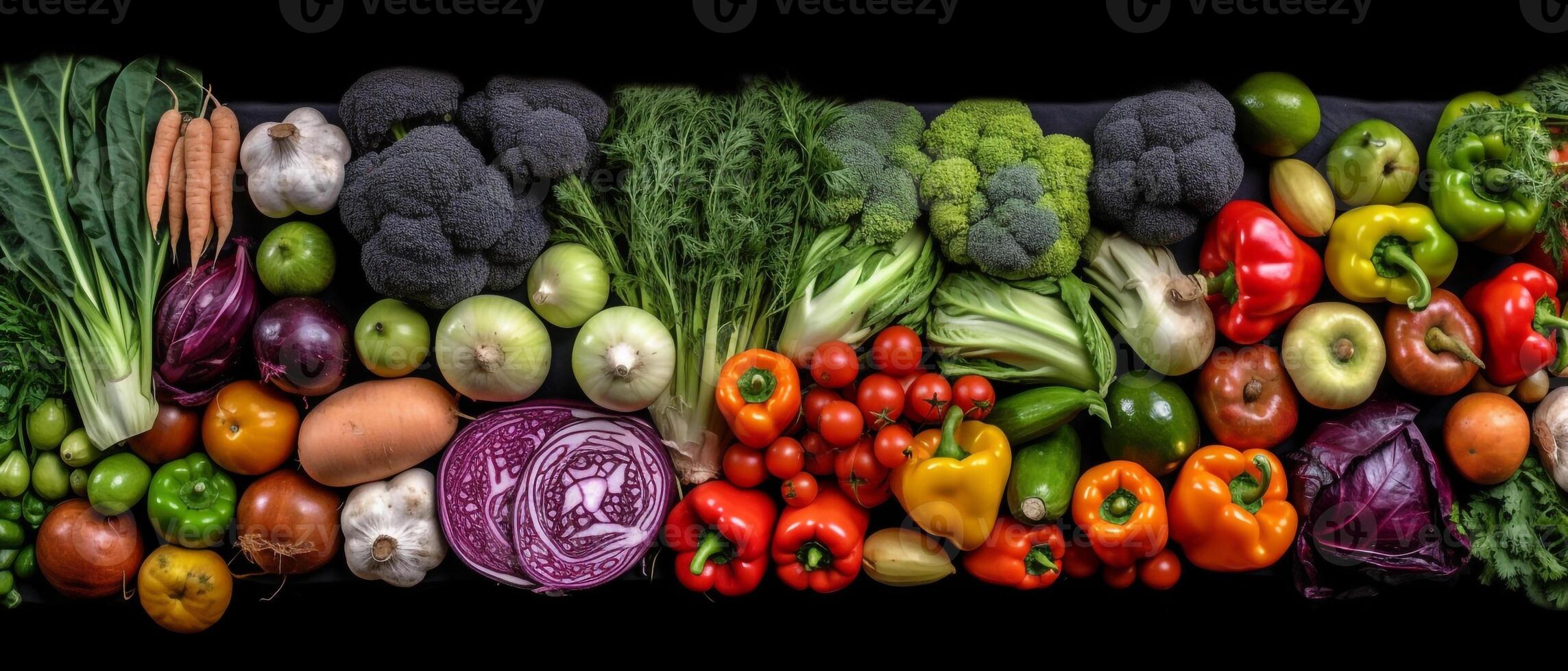 Group of vegetables, Top view with aesthetic arrangement, Black ... Group of vegetables, Top view with aesthetic arrangement, Black ...