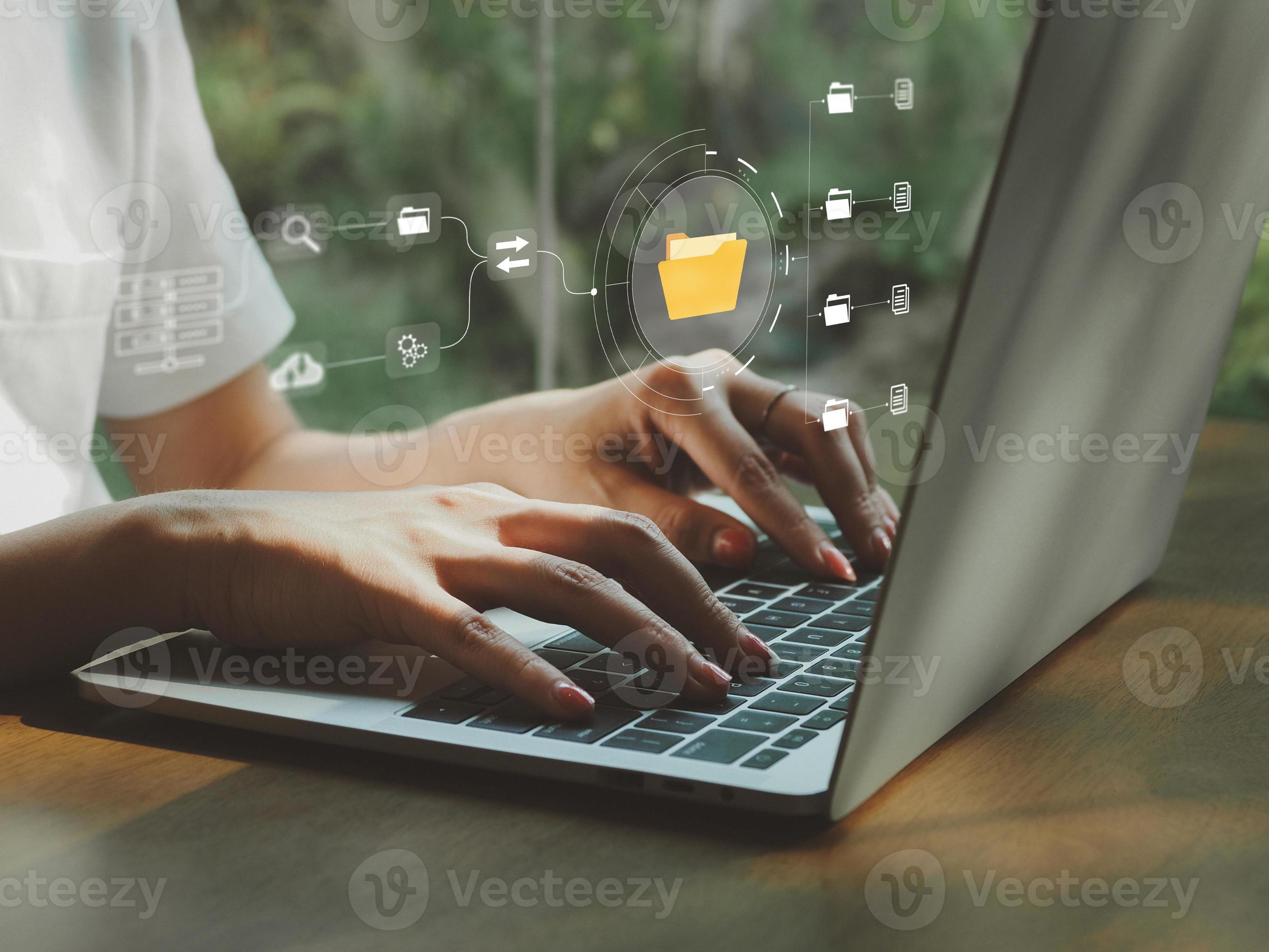 girl using Document Management System Document Management System Software Automation System ...