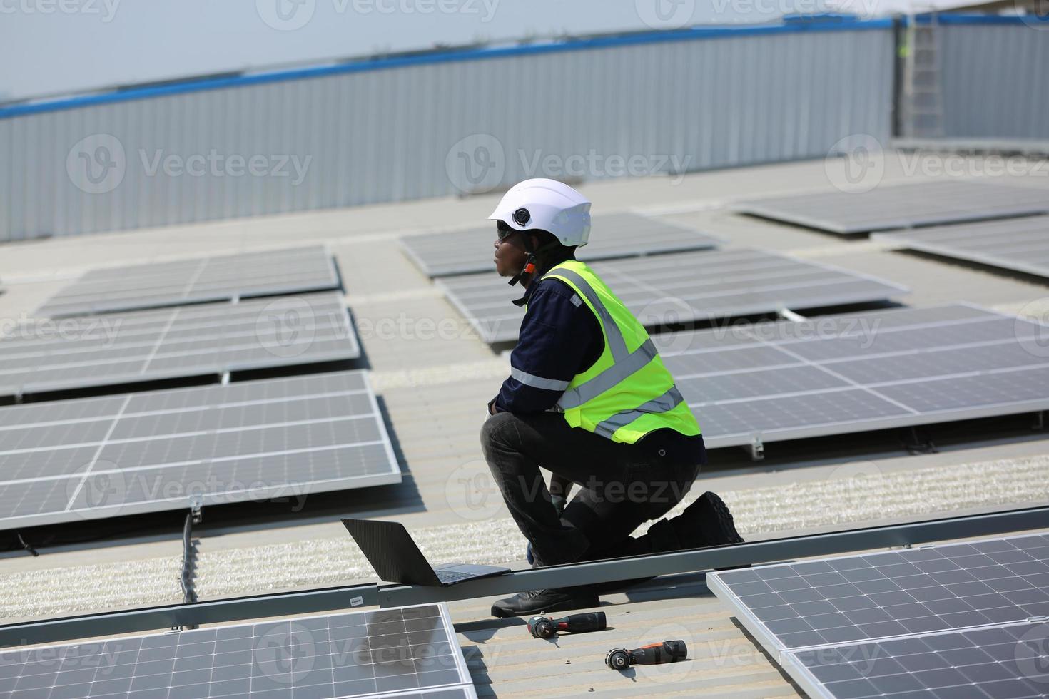 Solar cell panels at solar farm 23031600 Stock Photo at Vecteezy