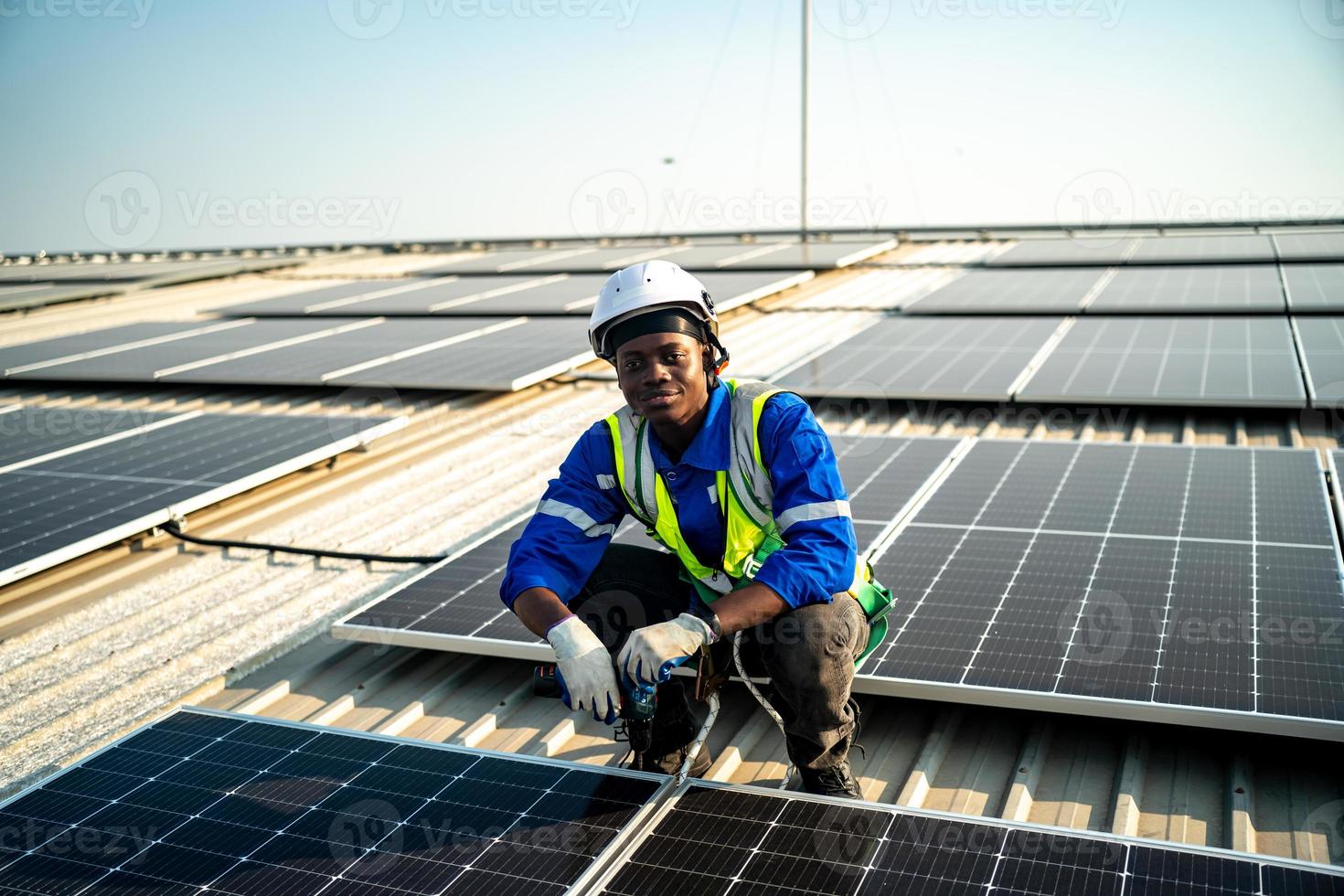 Solar cell panels at solar farm 23031839 Stock Photo at Vecteezy