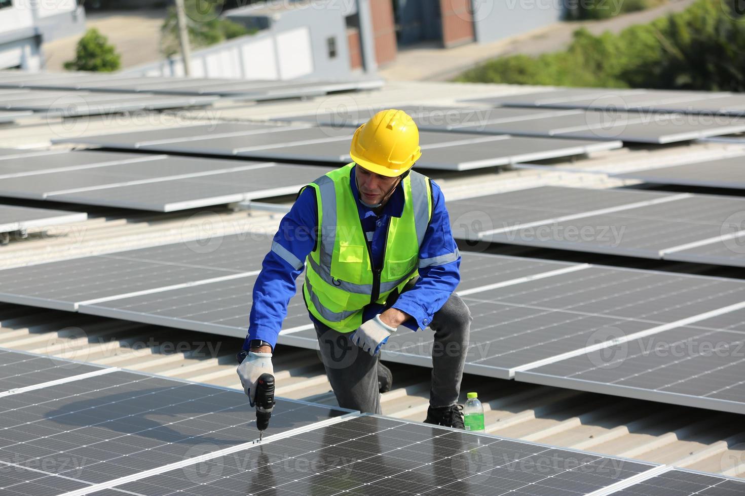 Solar cell panels at solar farm 23032474 Stock Photo at Vecteezy