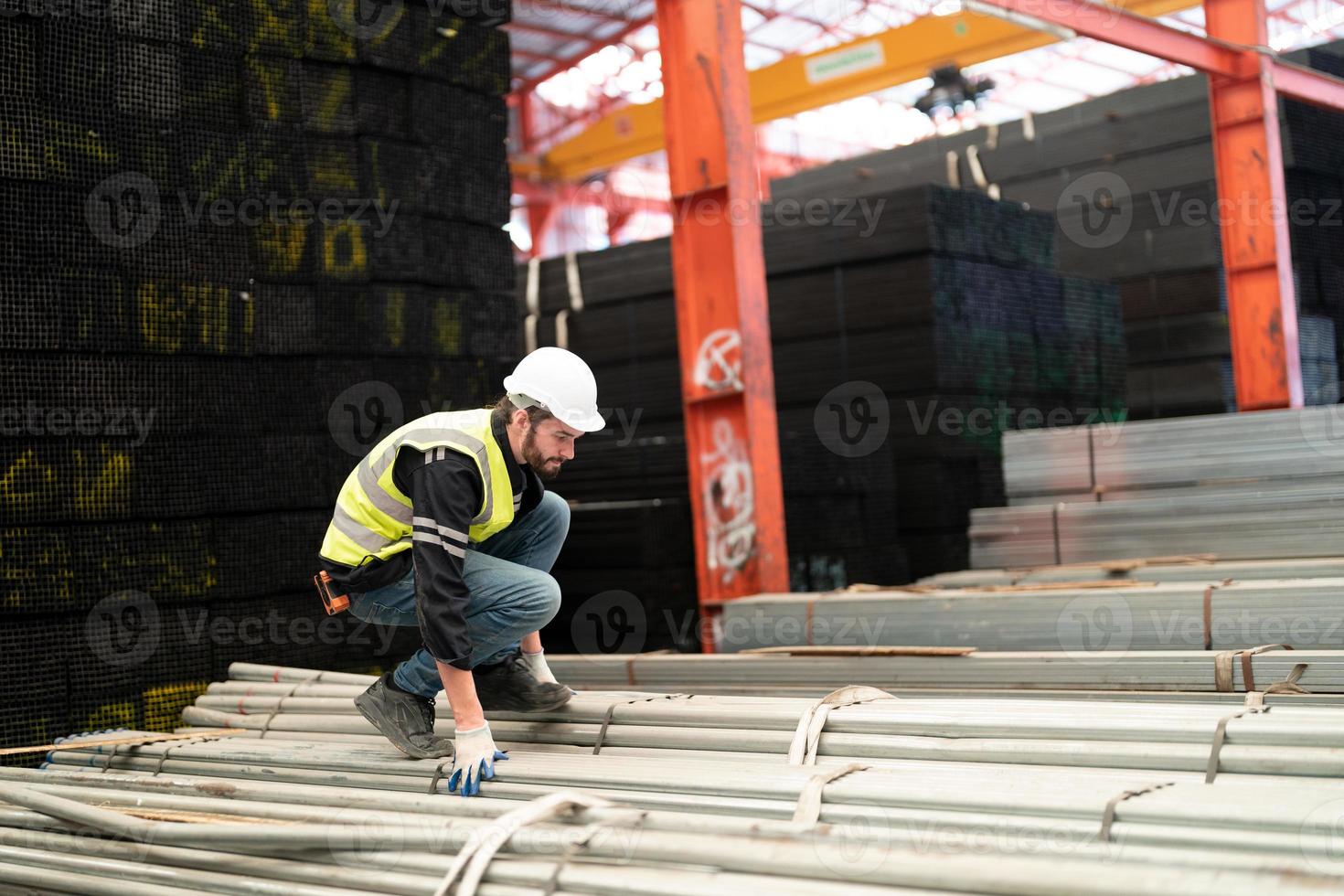 Architect Foreman Working At Construction Or Architecture Site