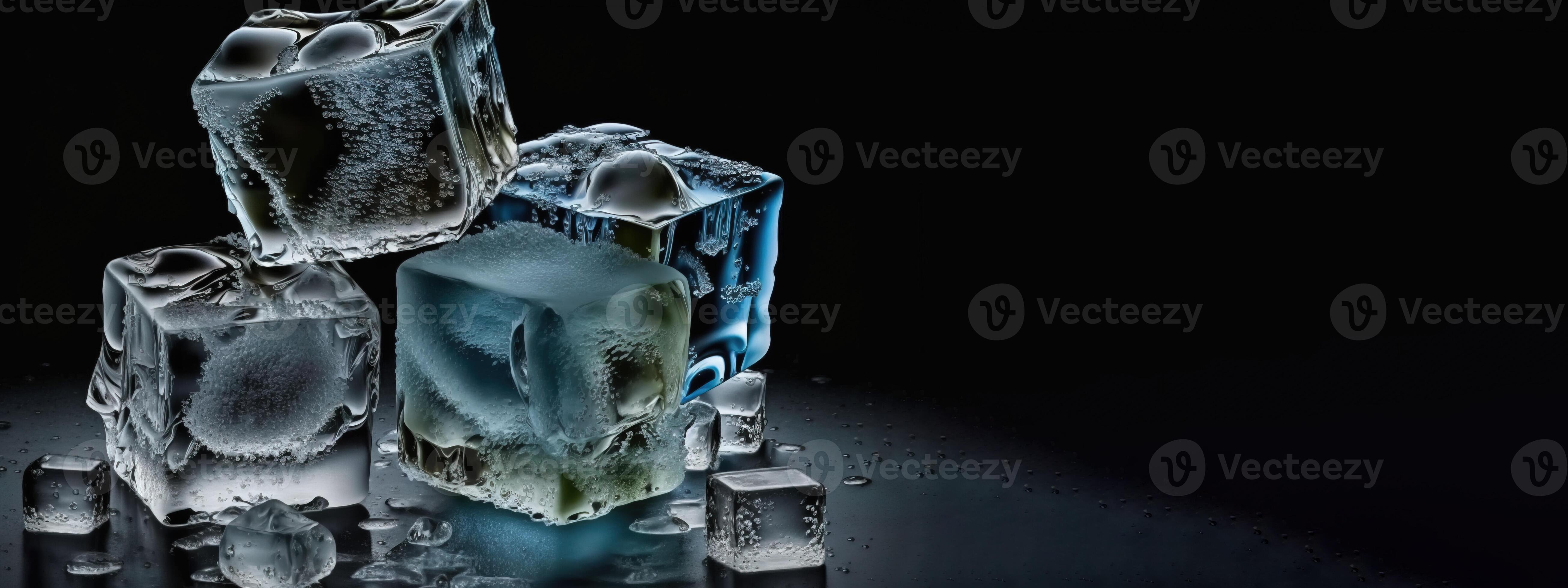 Close-up crystals of transparent ice cube isolated on white background. . 23035875 Stock Photo ...