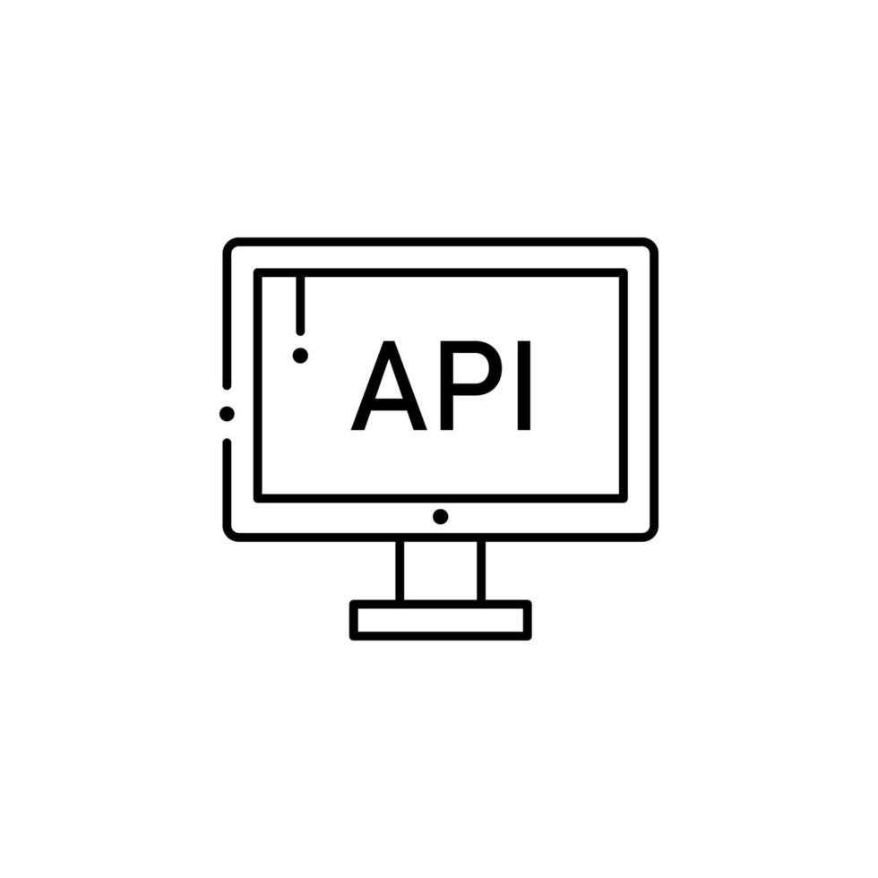 api, internet technology vector icon illustration 23037577 Vector Art ...
