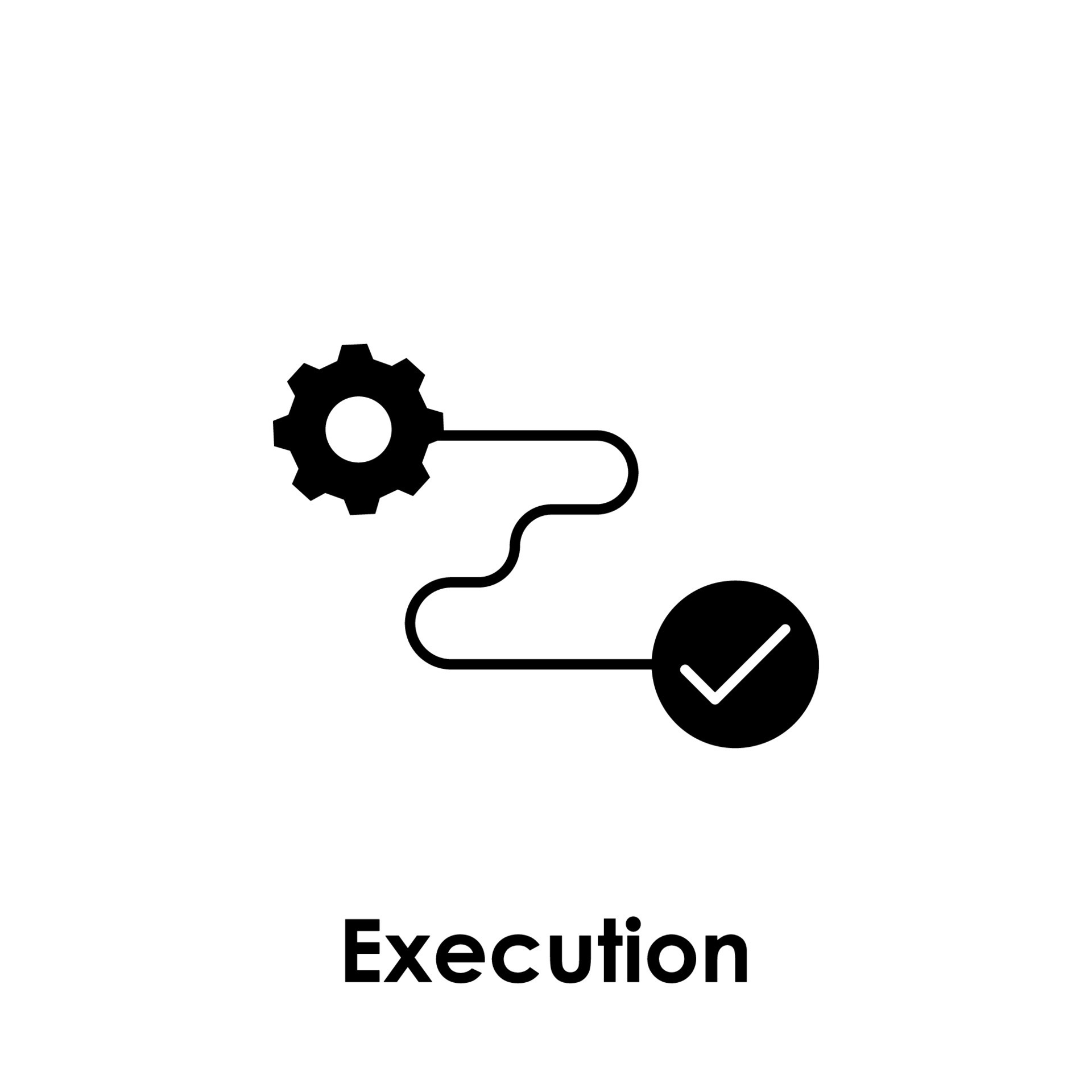 Gear Connection Execution Vector Icon Illustration 23037721 Vector