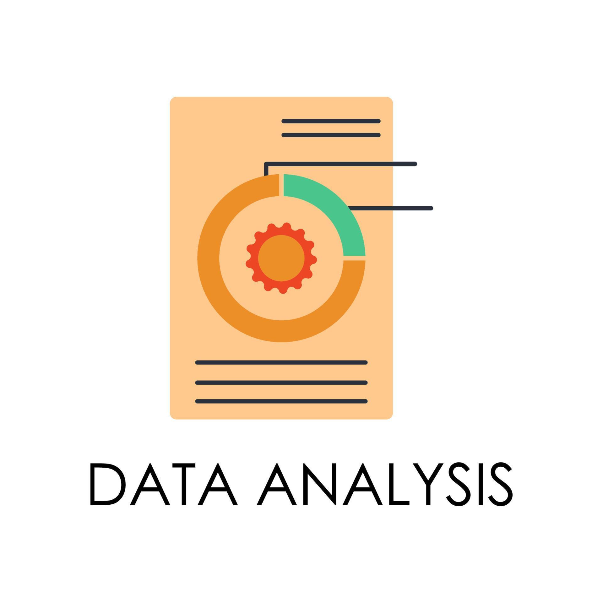 colored data analysis vector icon illustration 23038028 Vector Art at ...