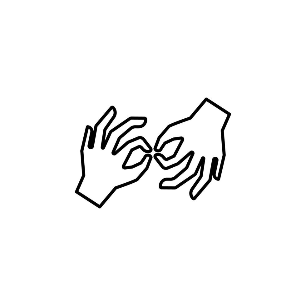 sign language sign vector icon illustration 23038204 Vector Art at Vecteezy